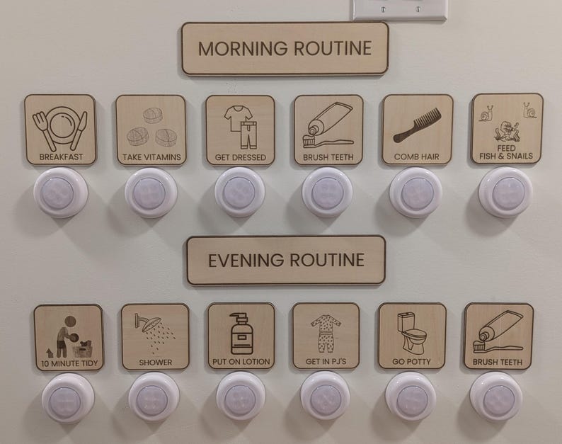 Kids Routine Cards for Wall - Etsy