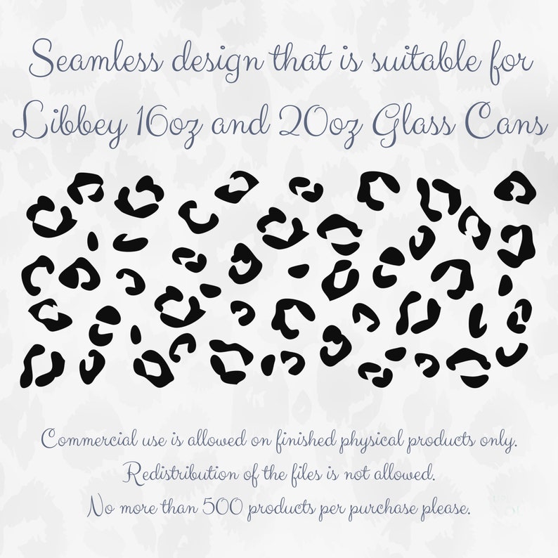 Libbey Glass 16oz 20oz Leopard Print Svg Files for Cricut & - Etsy