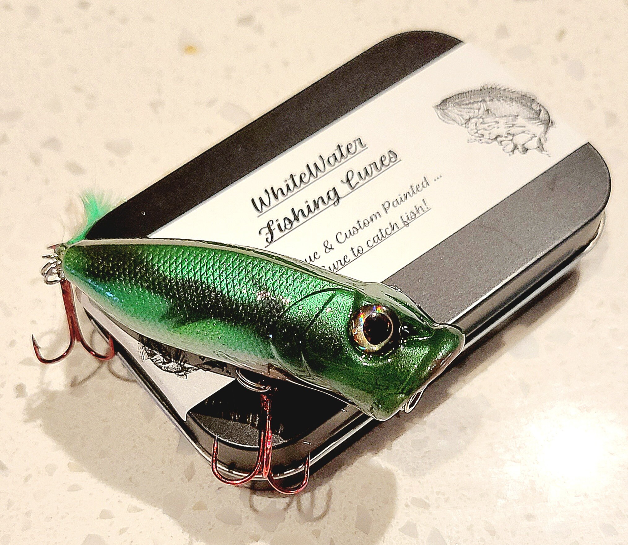 Eco-friendly, Custom Painted Topwater Popper Bass Lure- Sure to Catch ...