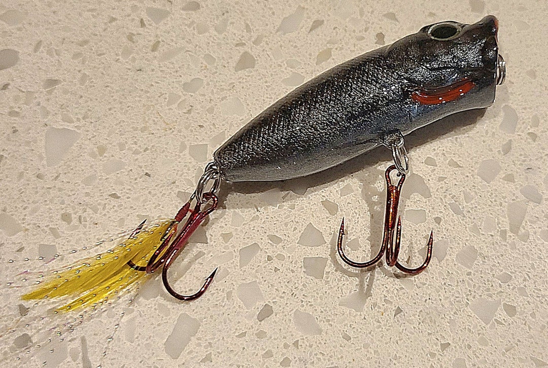Eco-friendly, Custom Painted Topwater Popper Bass Lure- Sure to Catch ...