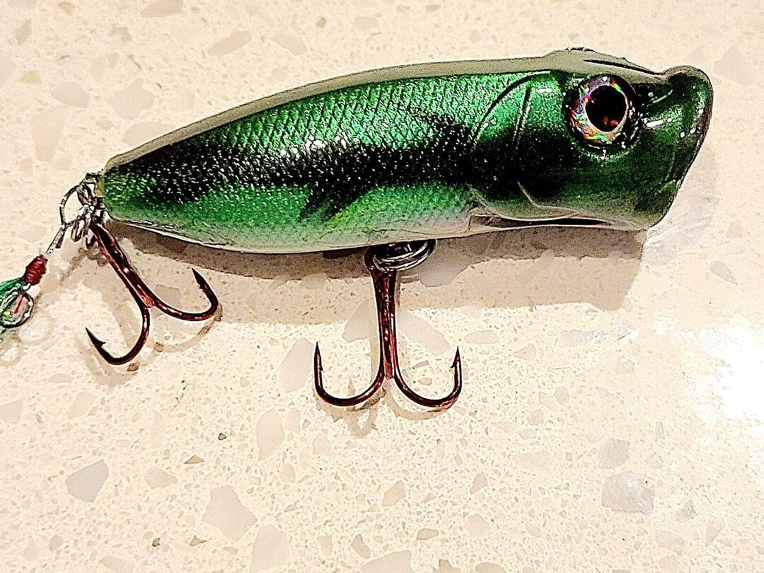 Eco-friendly, Custom Painted Topwater Popper Bass Lure- Sure to Catch ...