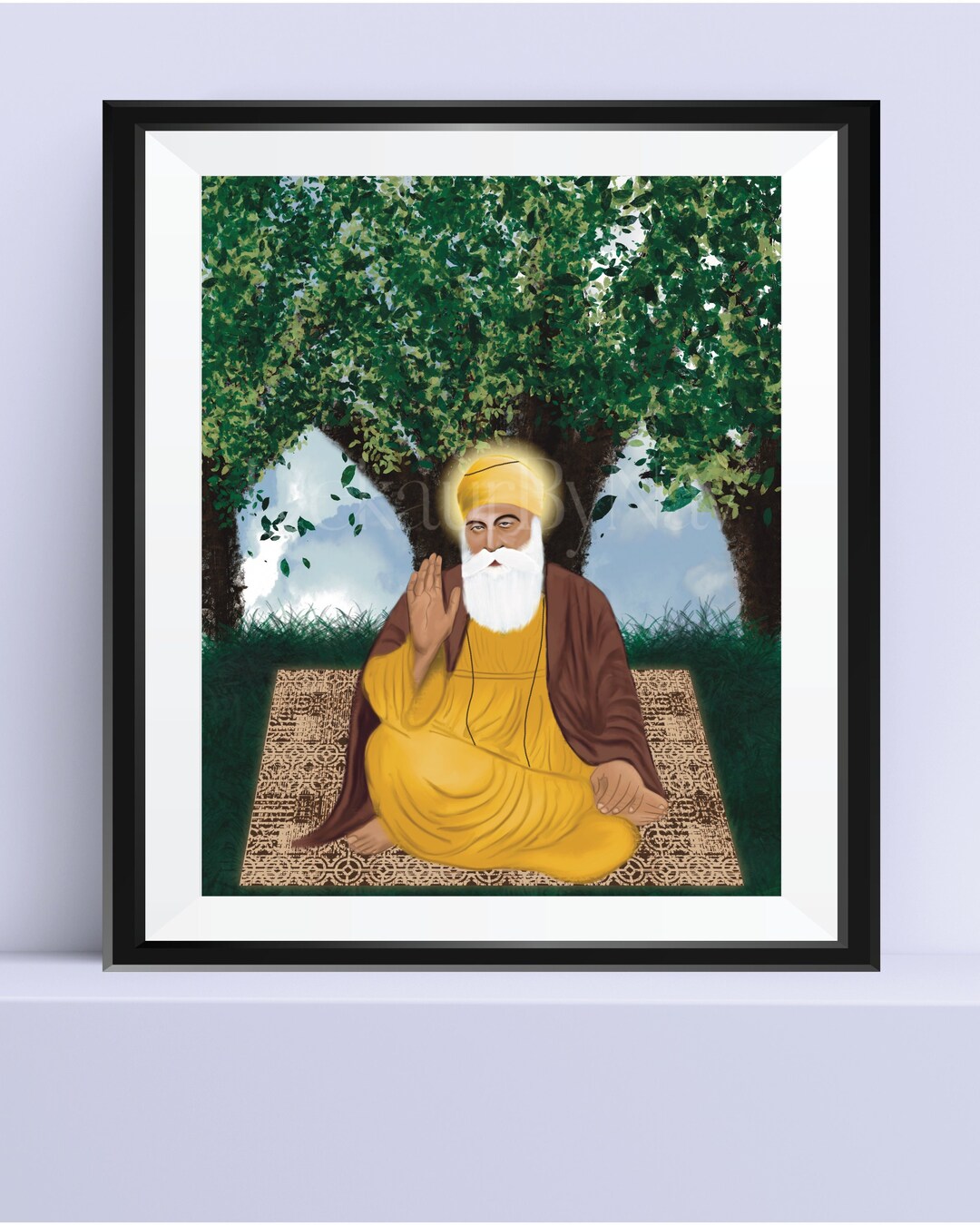 Guru Nanak Dev Ji, Sikh Art, Digital Art - Etsy