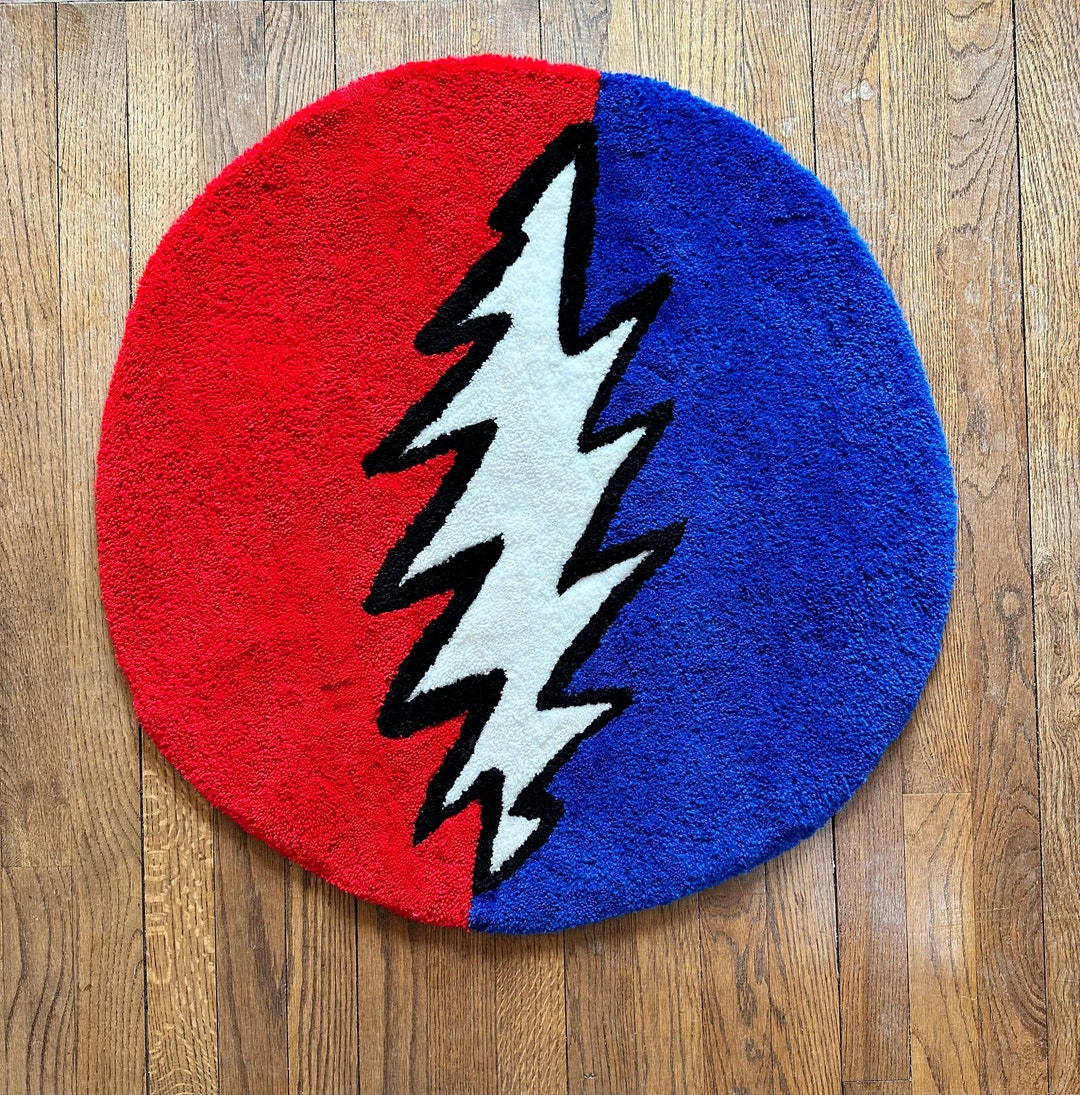 Grateful Dead Classic “bolt” Rug - Etsy