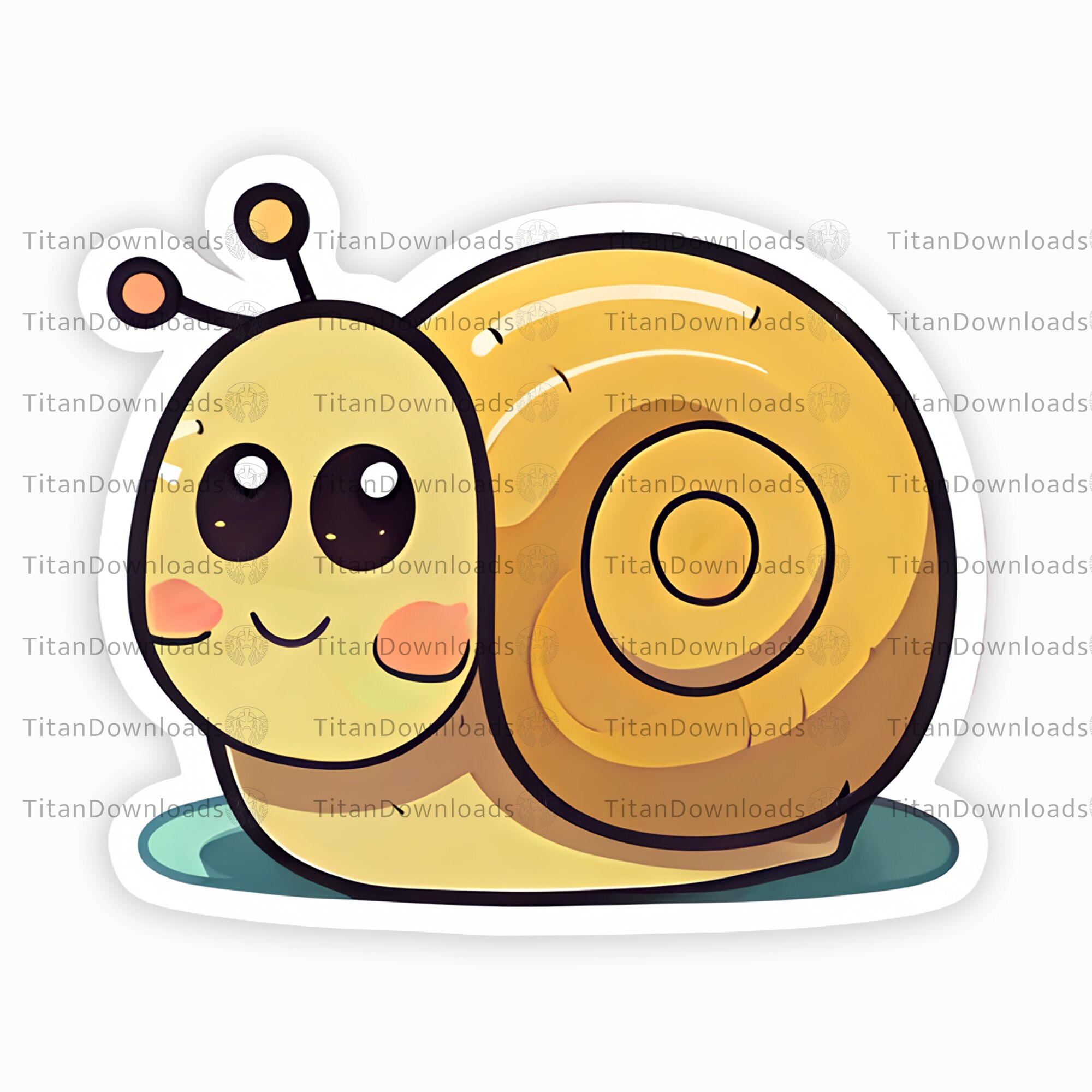 Snail Cute PNG Instant Digital Download Sticker Design Print Graphic ...