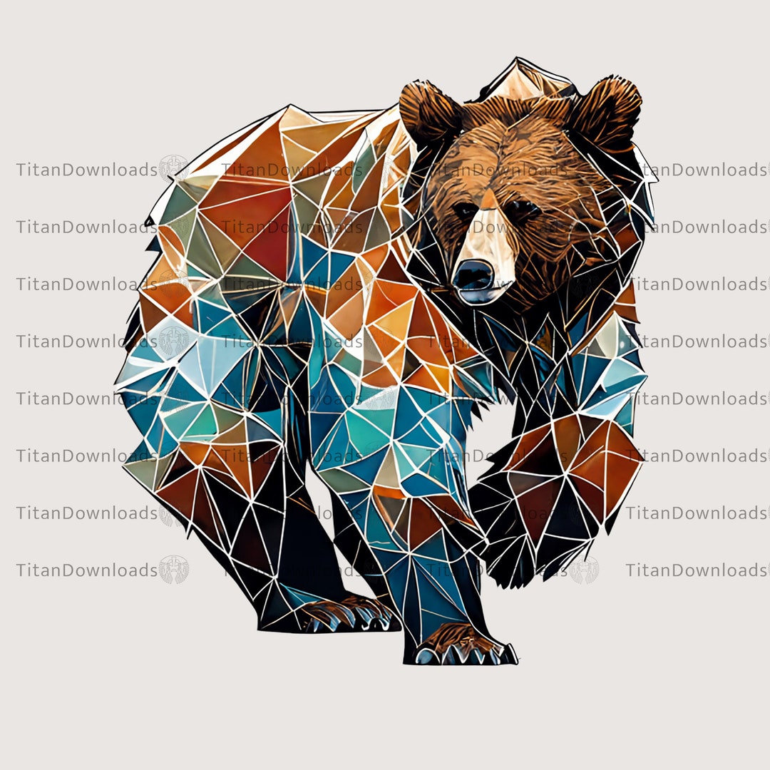 Bear Modern PNG Instant Digital Download Tshirt Design Print Graphic ...