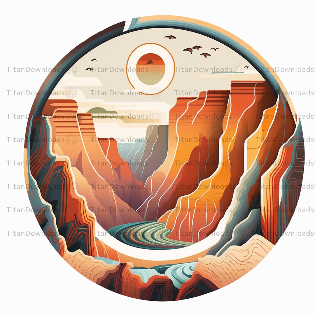 Modern Canyon PNG - Instant Digital Download - Tshirt Design - Print ...