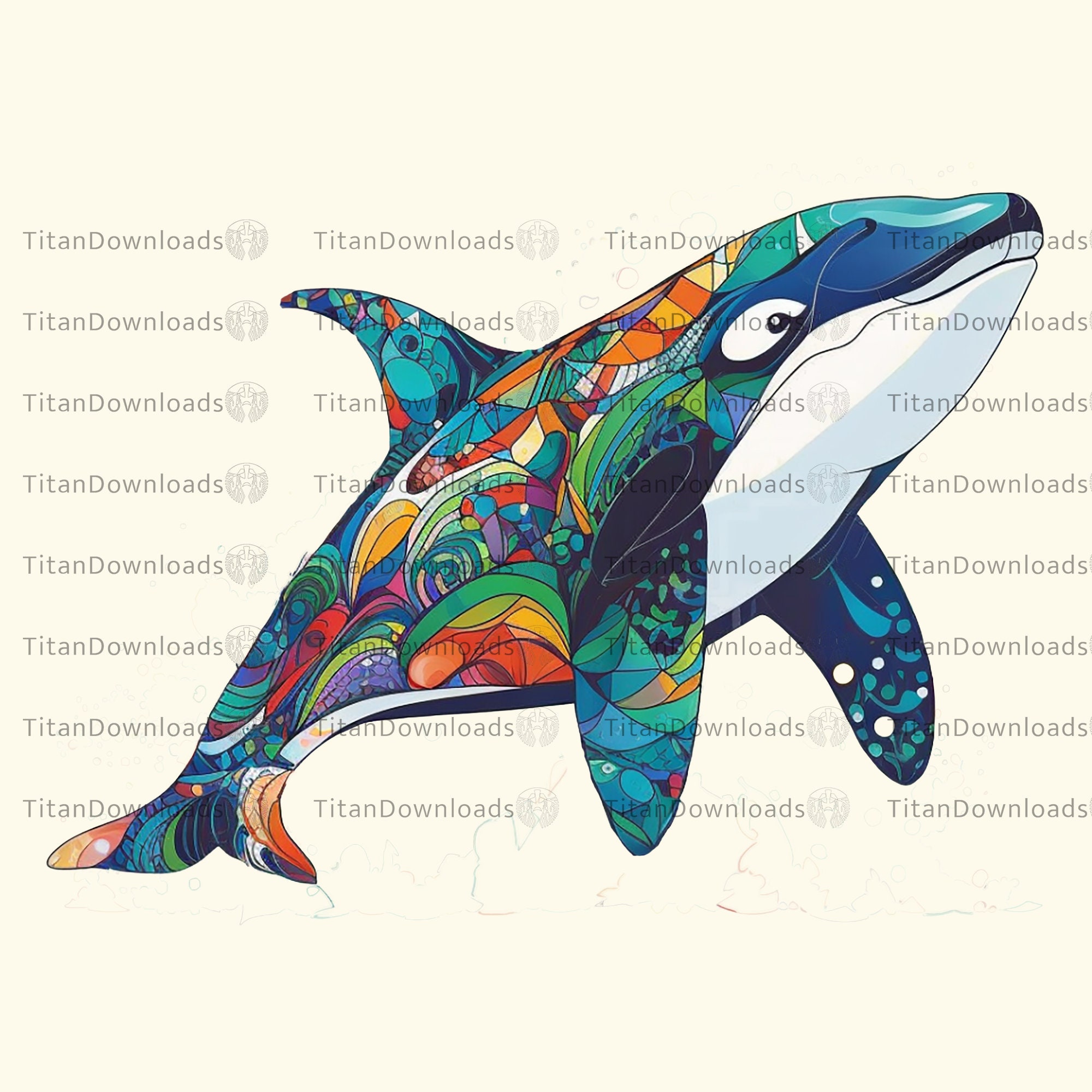 Orca Whale Modern PNG Instant Digital Download Tshirt Design Print ...