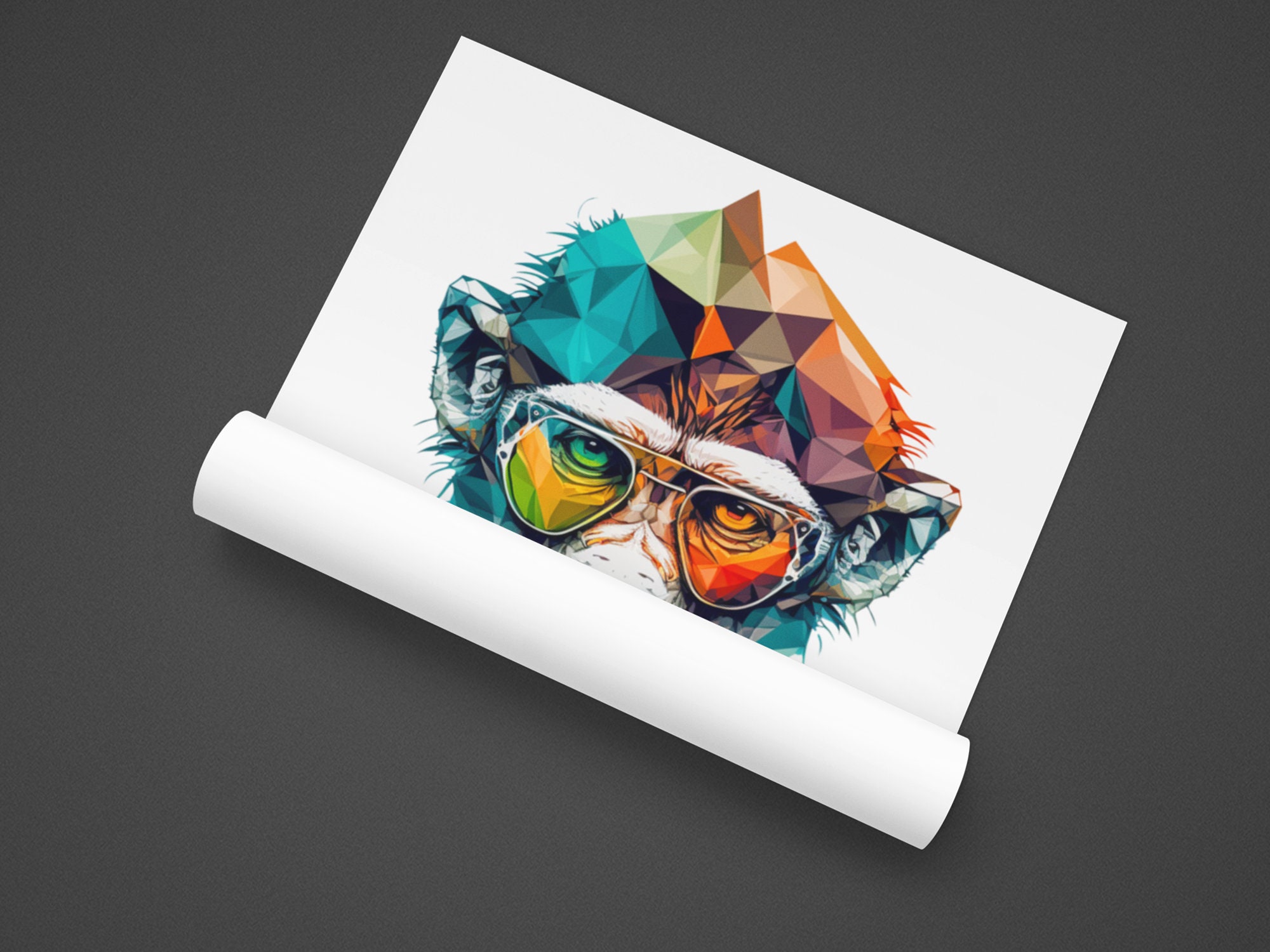 Abstract Monkey PNG - Instant Digital Download - Tshirt Design - Print ...