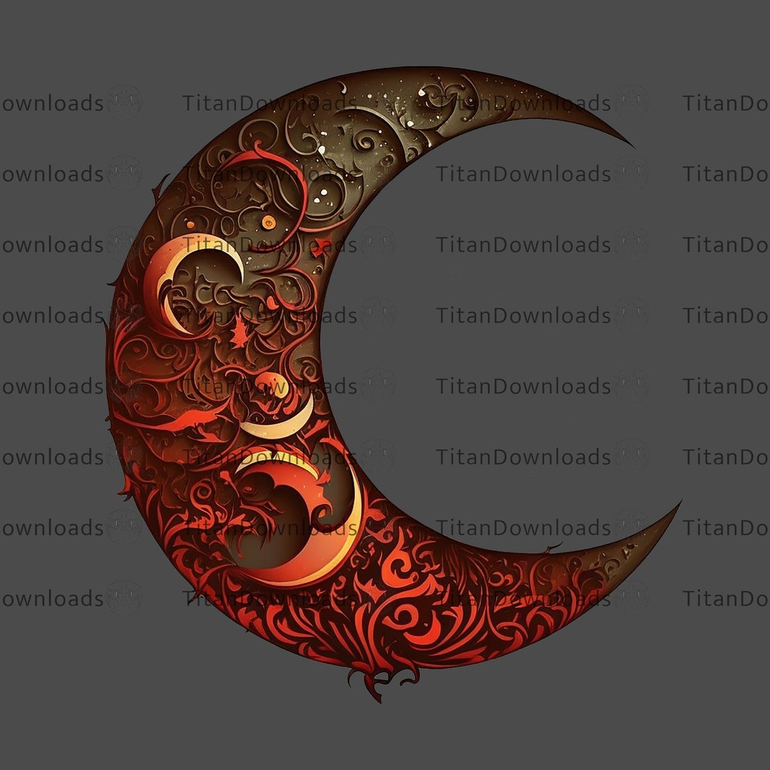 Crescent Moon Png - Instant Digital Download - Moon Design - Tshirt ...