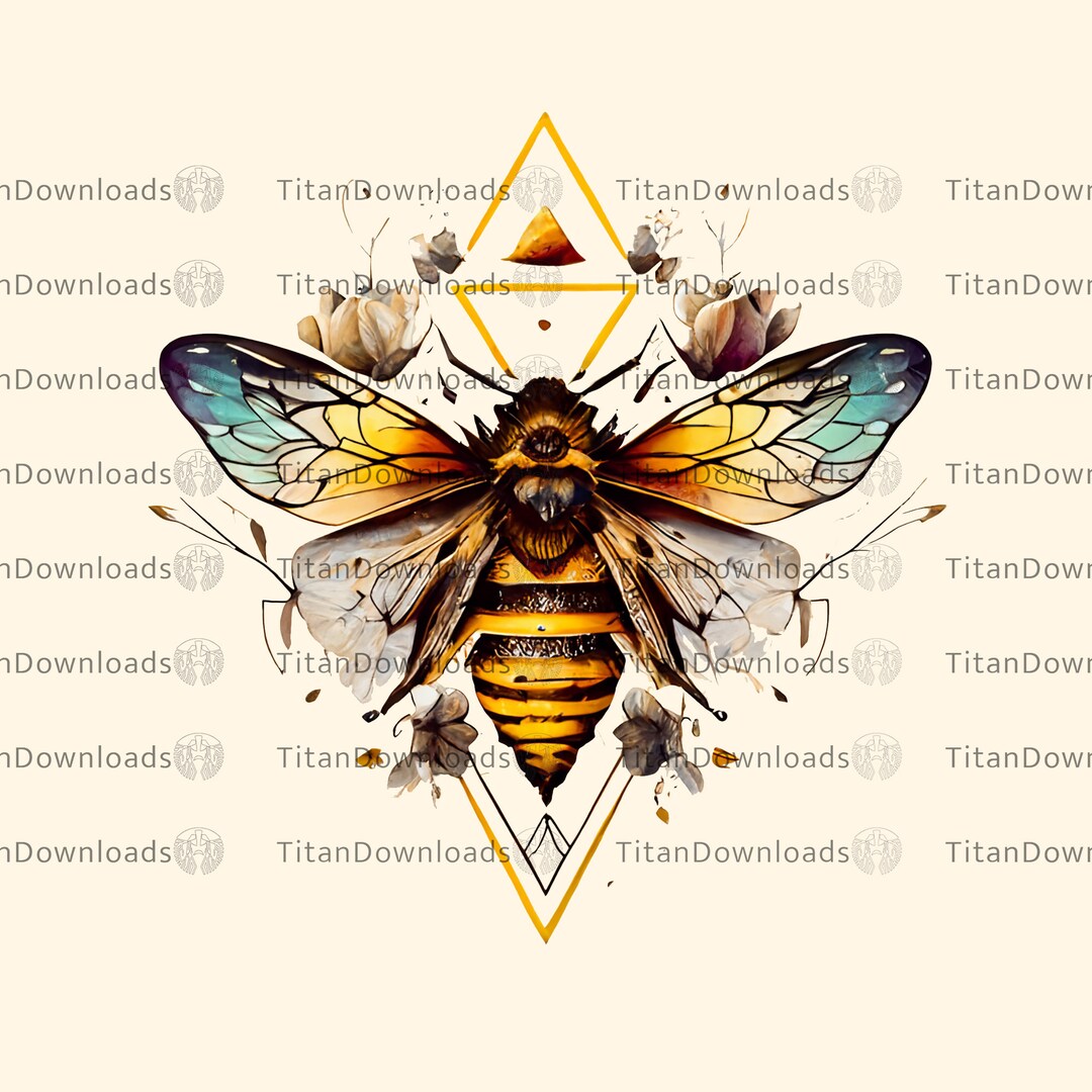 Bee Boho Png Vintage Bee Tshirt Design Vector Image Instant Digital ...