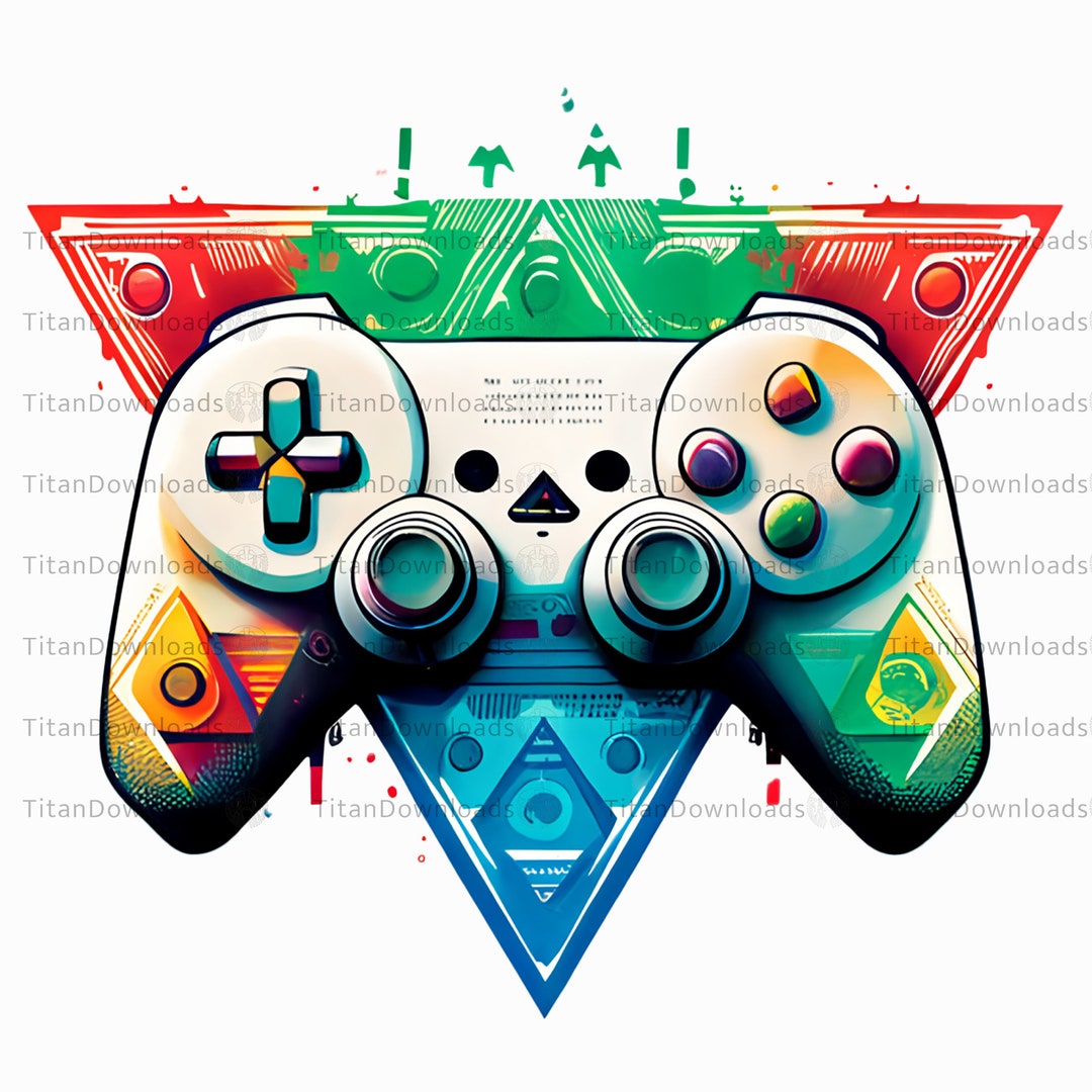 Video Game Controller PNG - Instant Digital Download - Tshirt Design ...