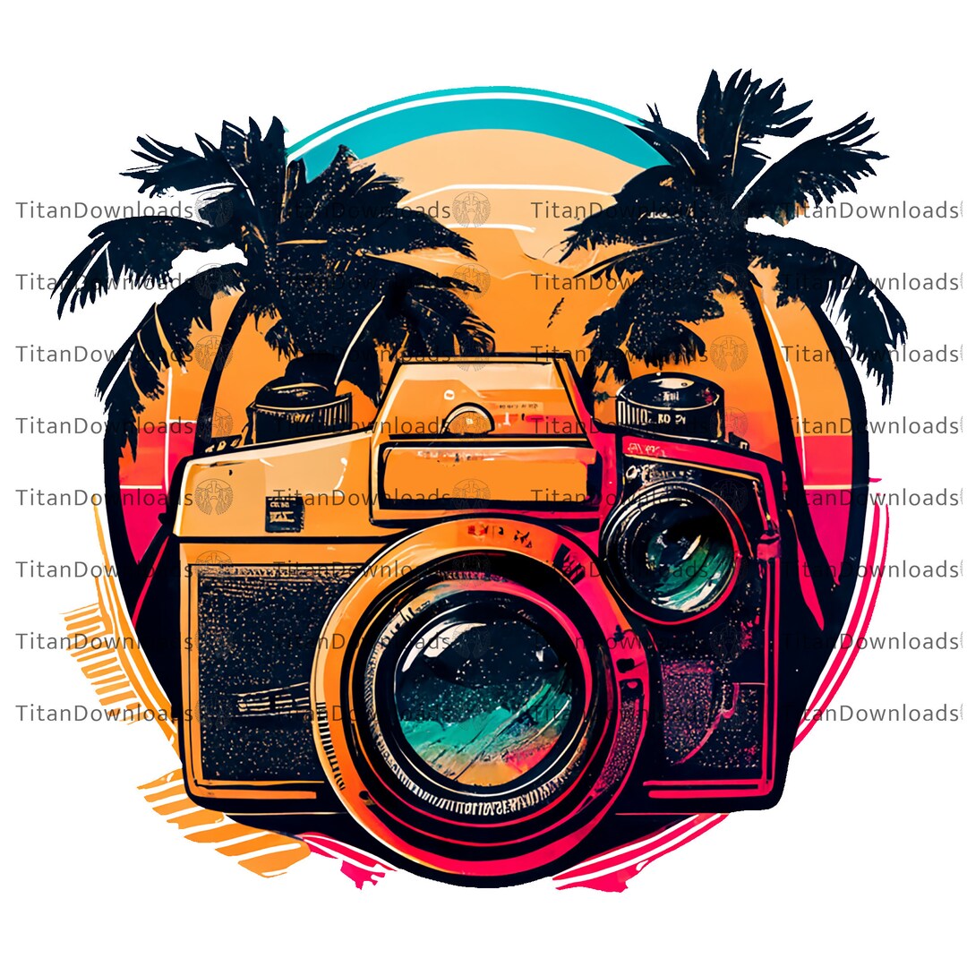 Camera Retro PNG Instant Digital Download Tshirt Design Print Graphic ...