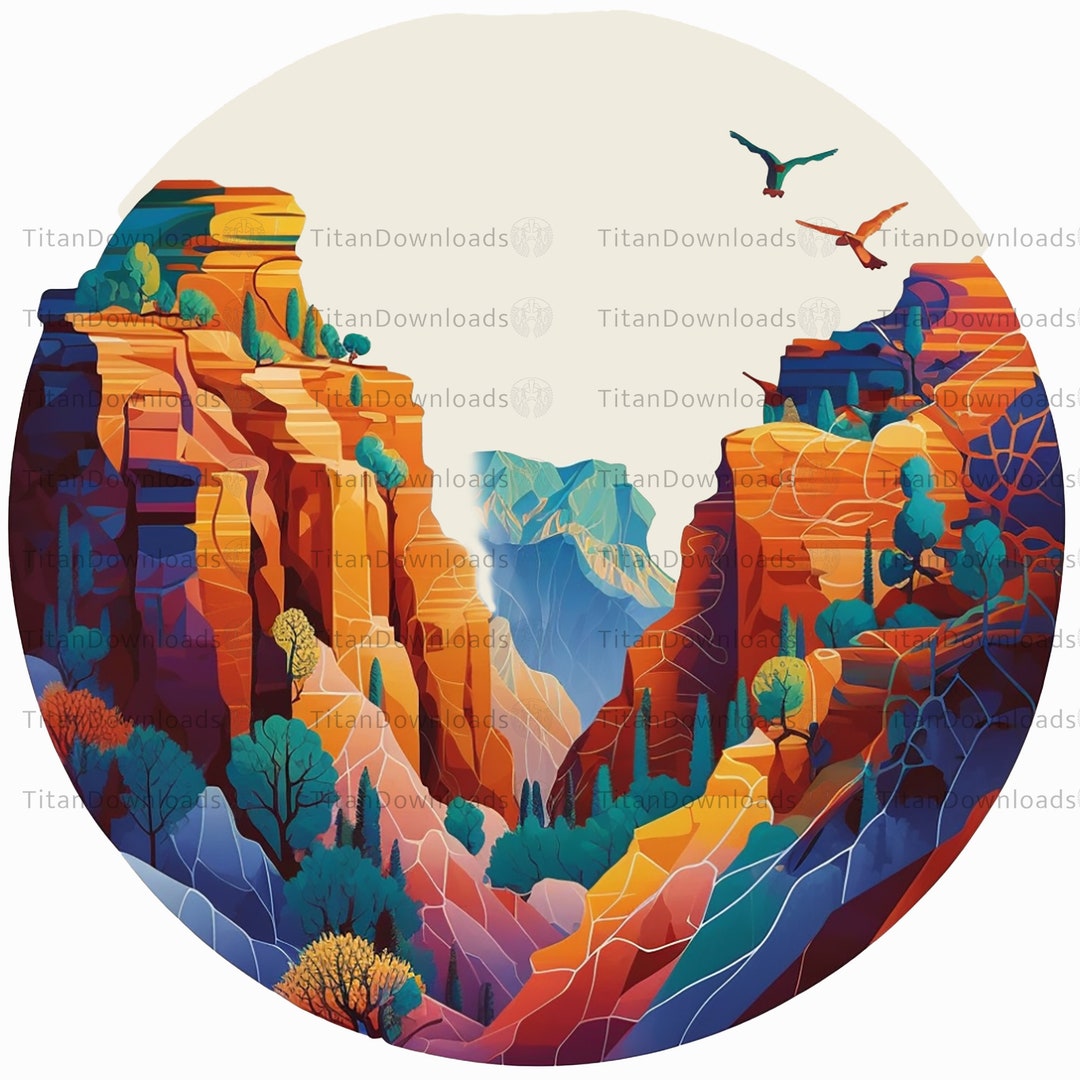 Canyon Modern PNG Instant Digital Download Tshirt Design Print Graphic ...
