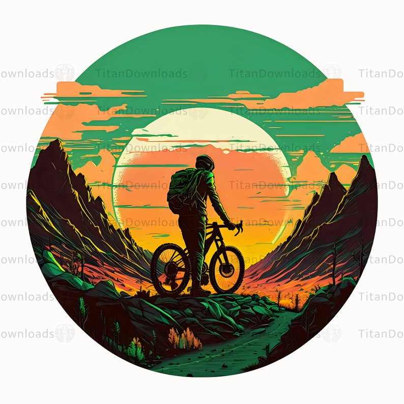 High-resolution Mountain Biking Design - Digital Download for T-shirts ...