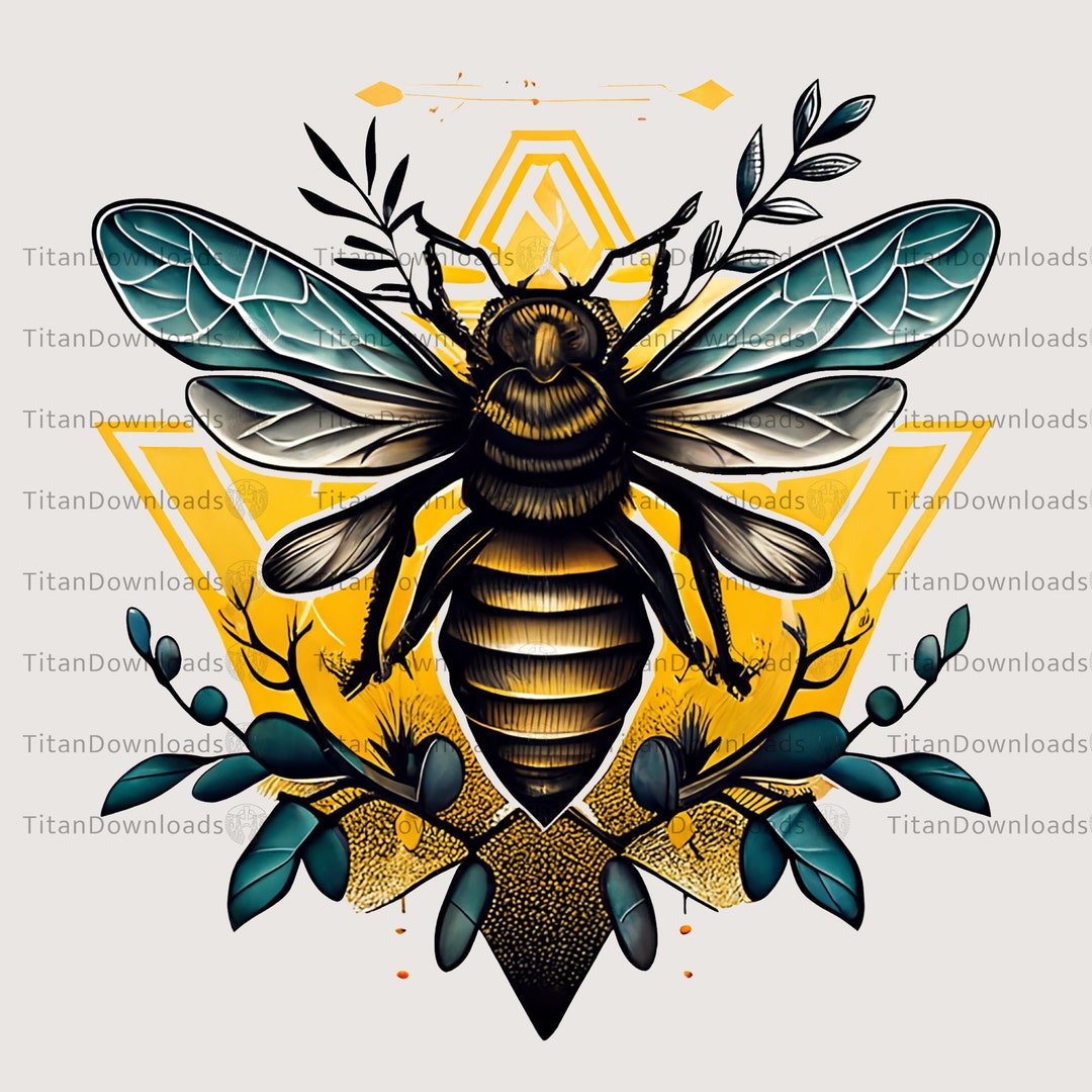 Bee Modern PNG Instant Digital Download Tshirt Design Print Graphic ...