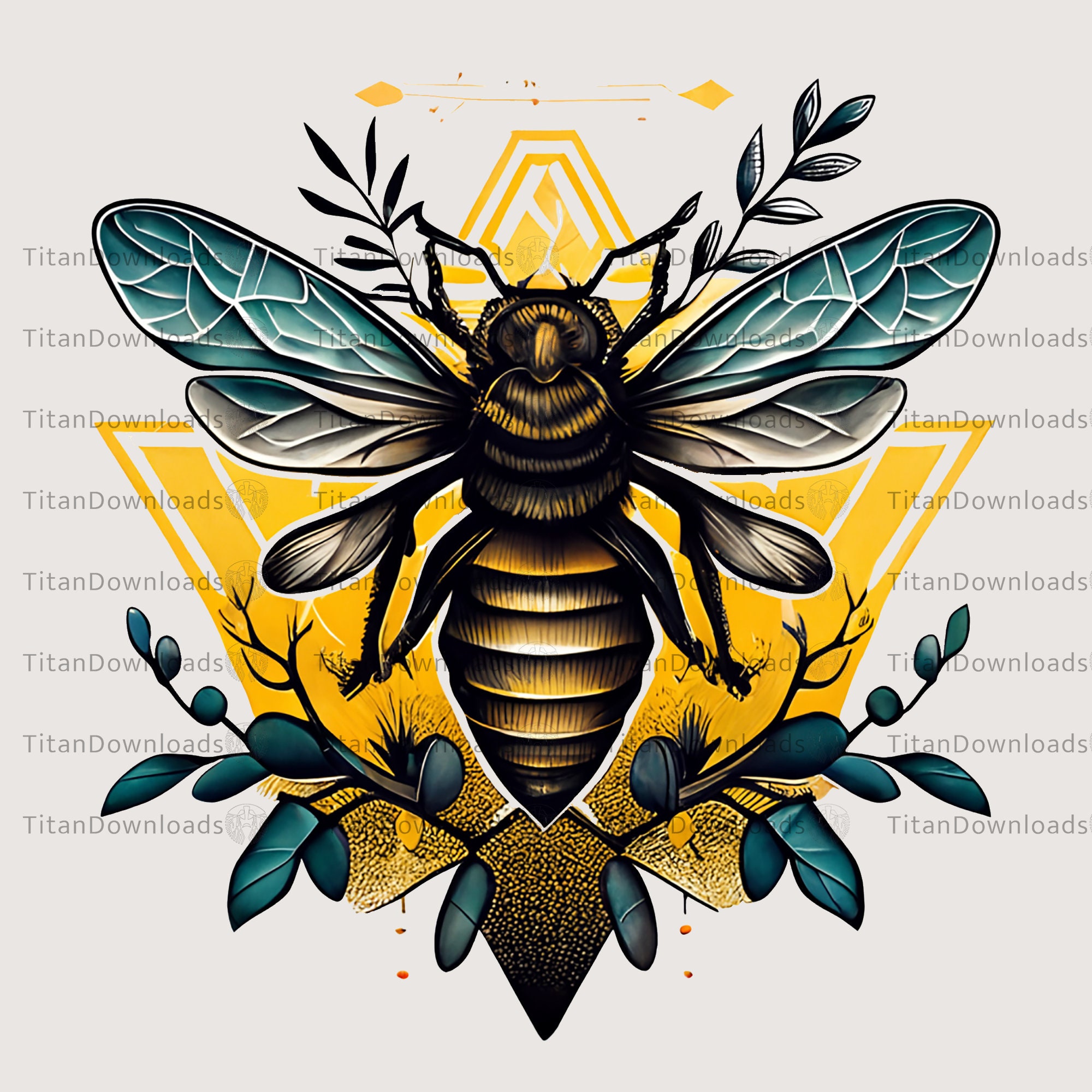 Bee Modern PNG Instant Digital Download Tshirt Design Print Graphic ...