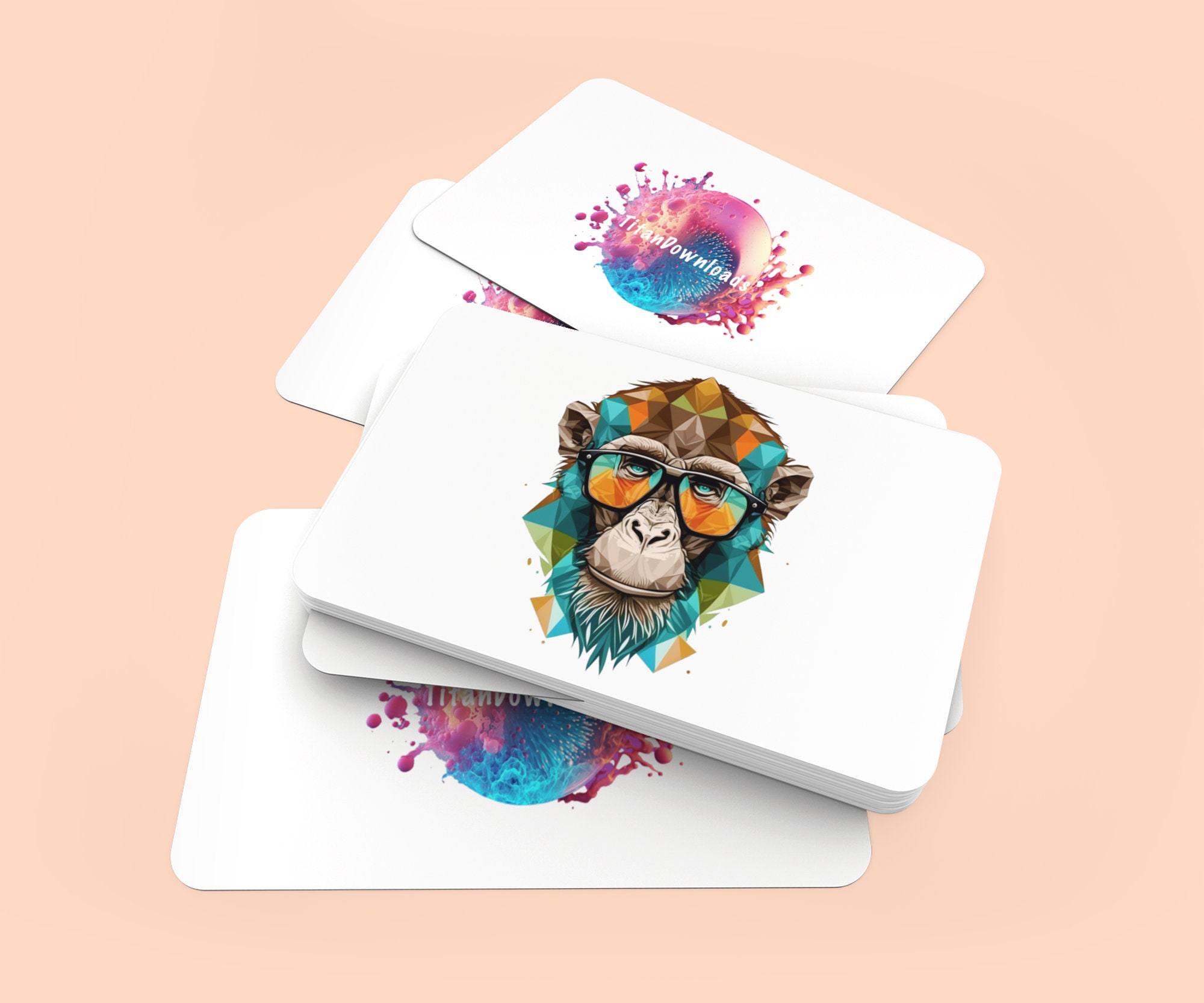 Abstract Monkey PNG Instant Digital Download Tshirt Design - Etsy