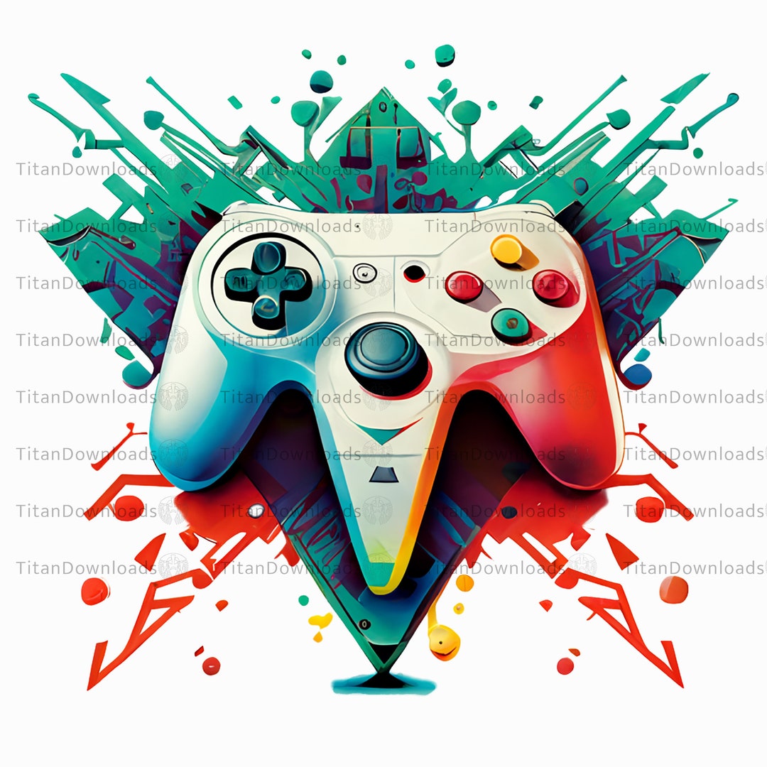 Video Game Controller PNG - Instant Digital Download - Tshirt Design ...