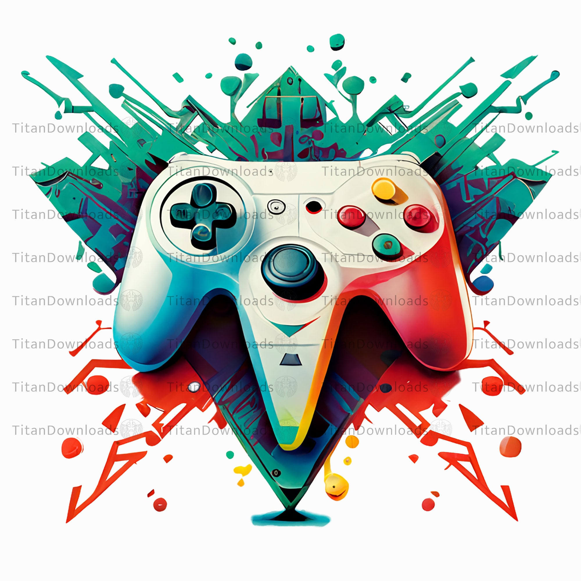 Video Game Controller PNG - Instant Digital Download - Tshirt Design ...