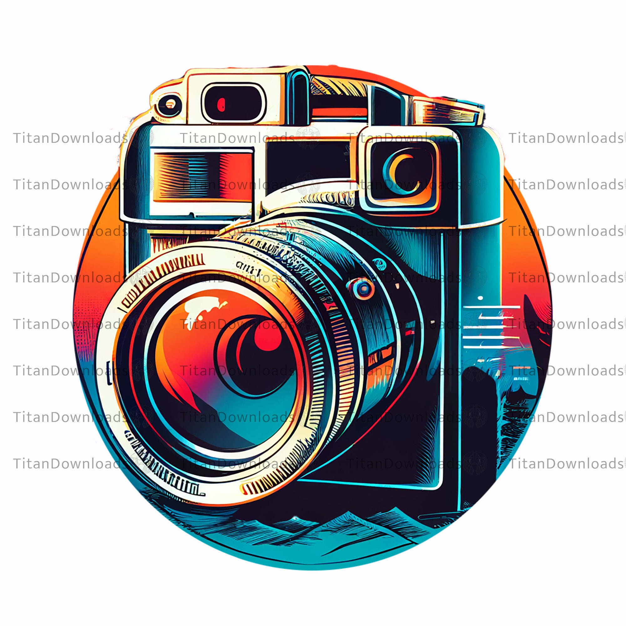 Camera Retro PNG Instant Digital Download Tshirt Design Print Graphic ...
