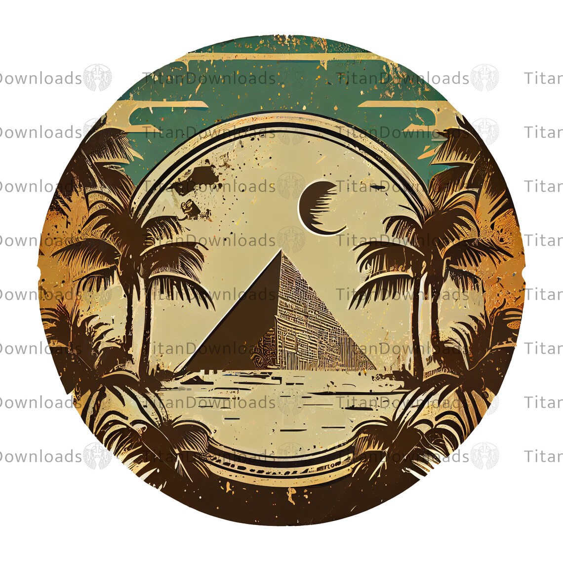 Vintage Pyramid Instant Digital Download Png Tshirt Design Print ...