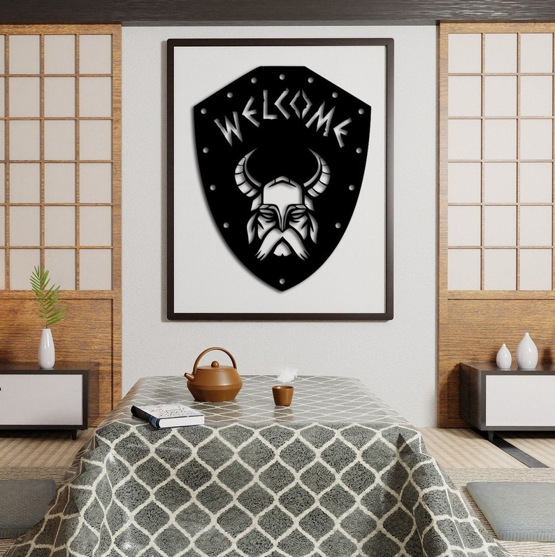 Viking Shield Svg, Welcome Svg Cut Svg Dxf File Wall Sticker Pdf ...