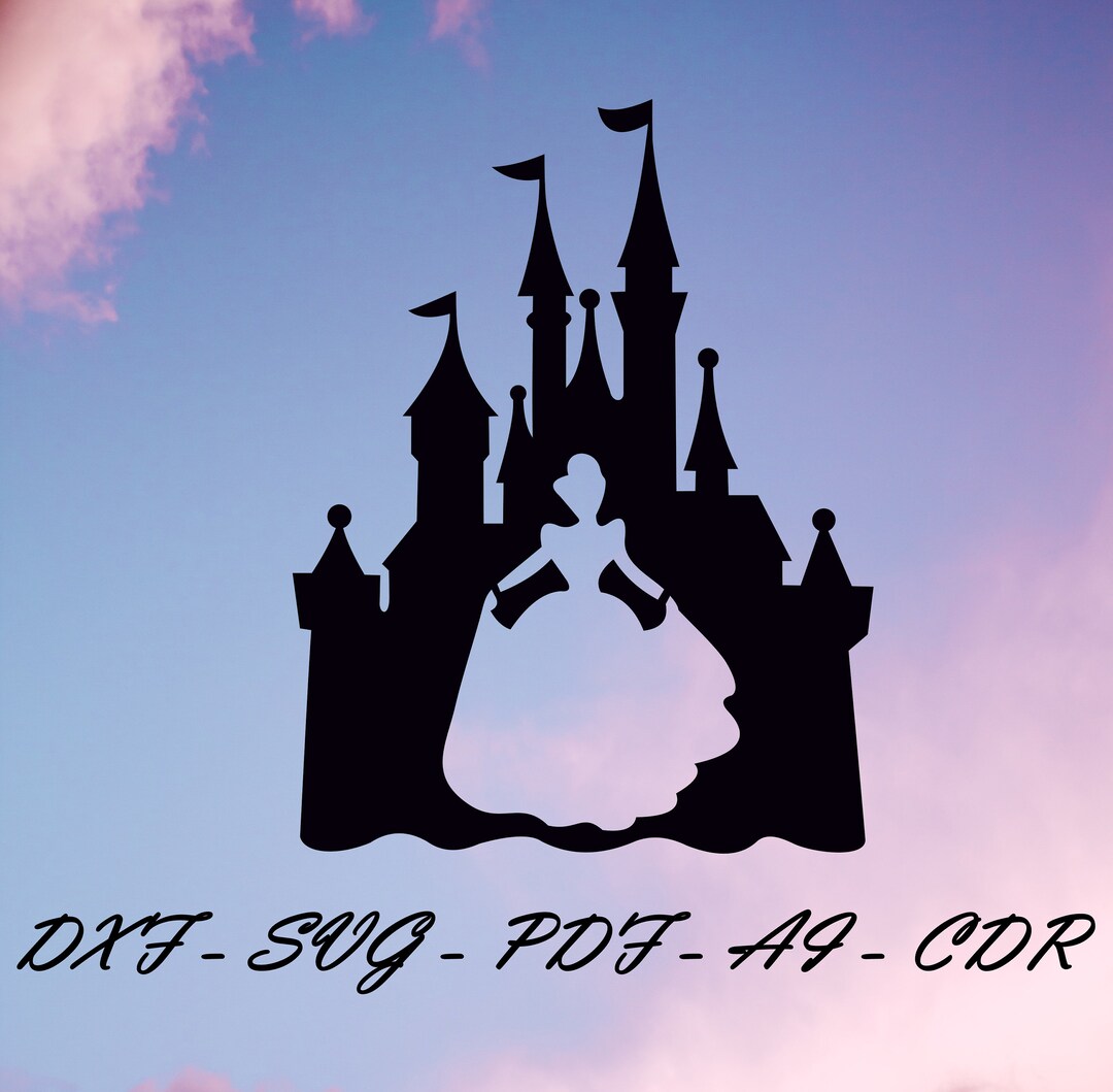 Schloss Plotterdatei svg dxf Datei Wandsticker Pdf Silhouette Vorlage ...