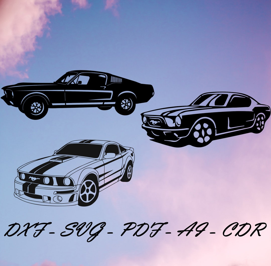 Ford Mustang Svg, Shelby Svg Cut Svg Dxf File Wall Sticker Pdf ... Ford Mustang Svg, Shelby Svg Cut Svg Dxf File Wall Sticker Pdf ...