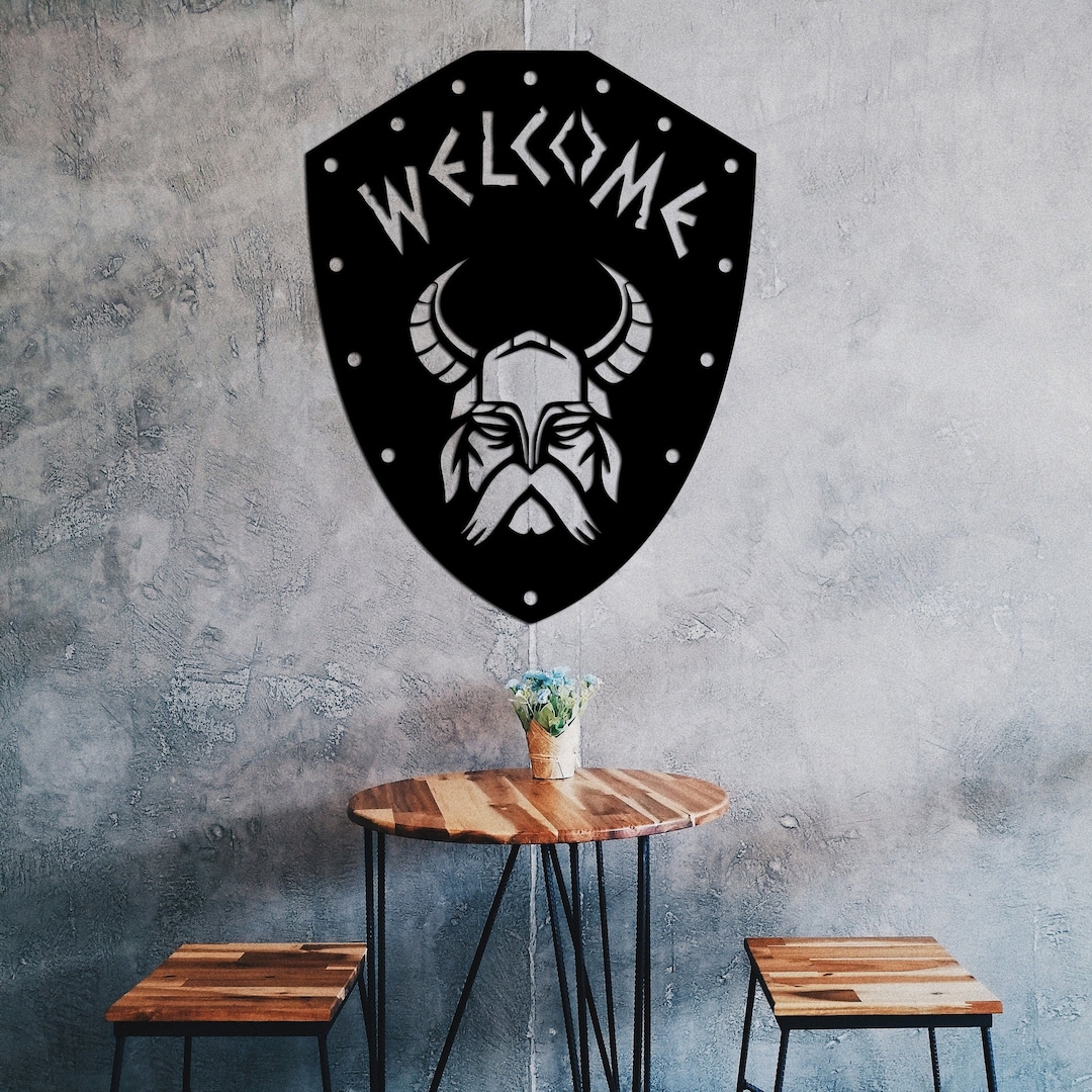 Viking Shield Svg, Welcome Svg Cut Svg Dxf File Wall Sticker Pdf ...
