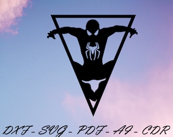 Spiderman Laser Cut Svg Dxf Files Wall Art Sticker Engraving Decal ...