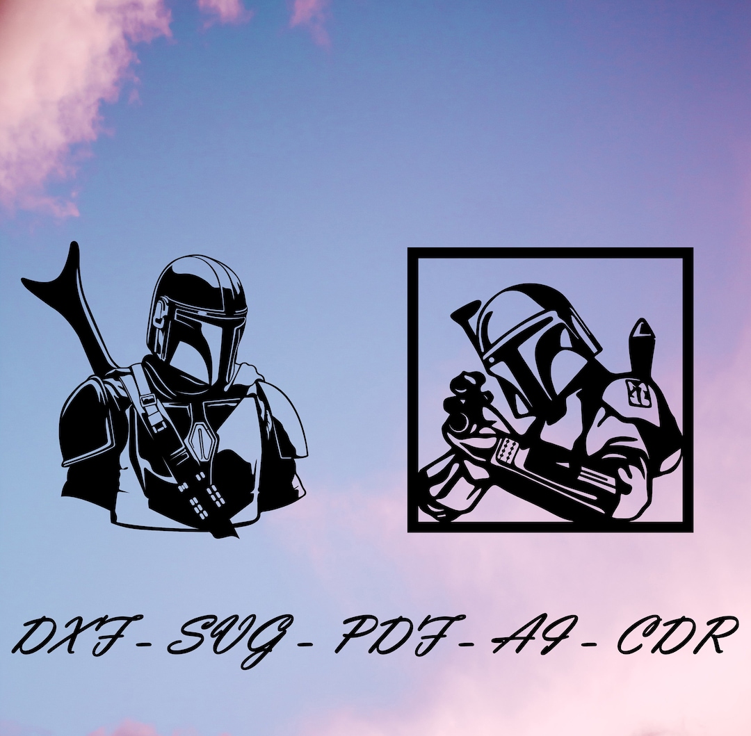 The Mandalorian Svg, Star Wars Cut Svg Dxf File Wall Sticker Pdf ...