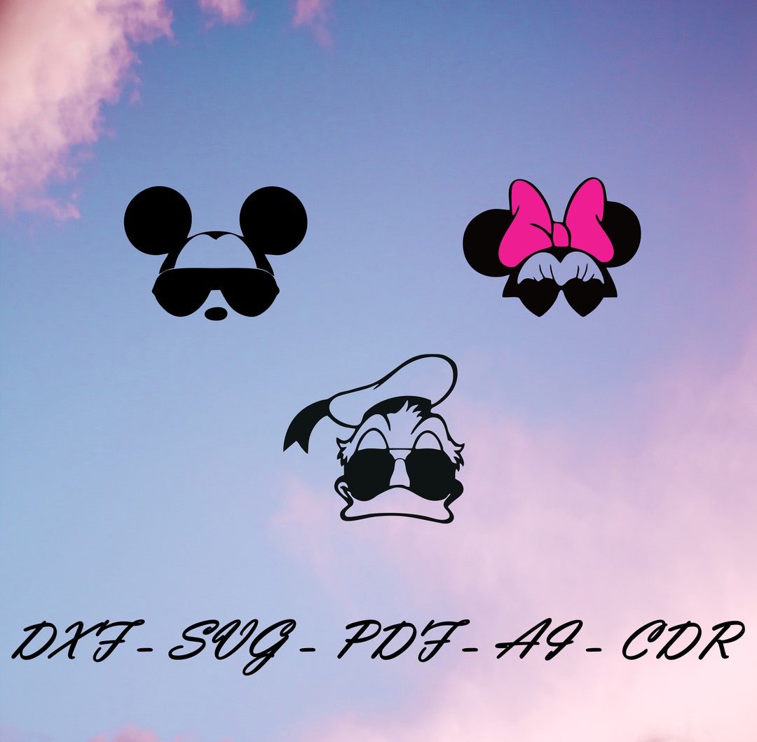 Cartoons Packet Svg Dxf File Wall Sticker Pdf Silhouette Template Cnc ...