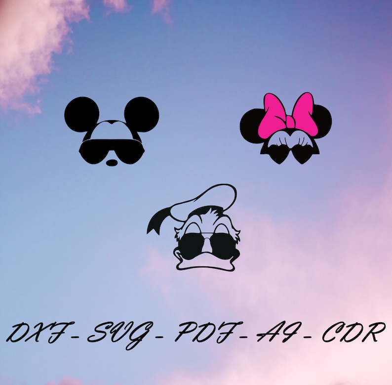 Cartoons Packet Svg Dxf File Wall Sticker Pdf Silhouette Template Cnc ...