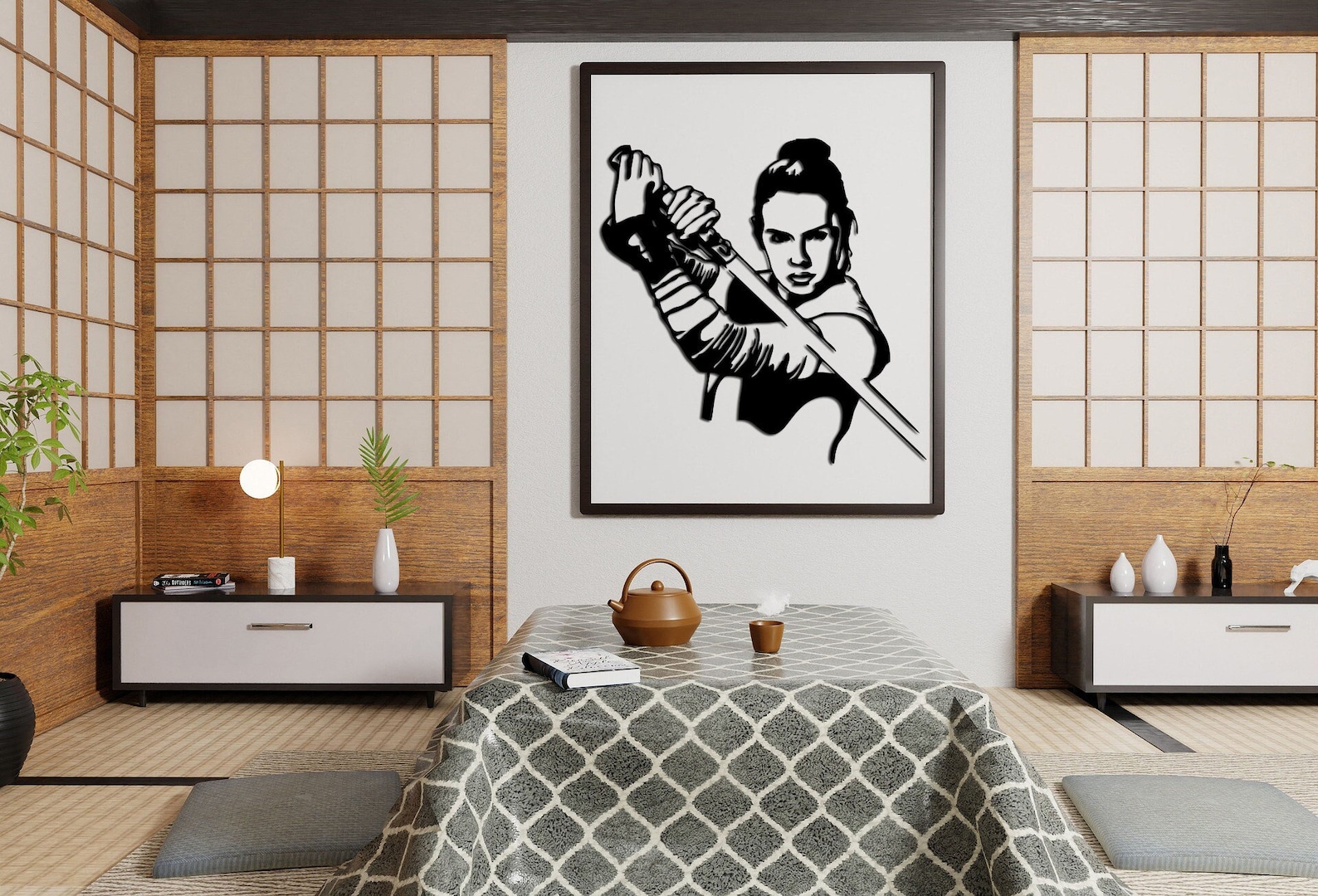 Rey Svg, Star Wars, the Mandalorian Cut Svg Dxf File Wall Sticker Pdf ...