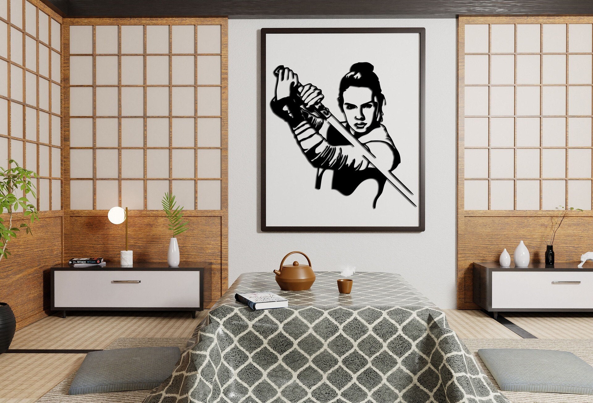 Rey Svg, Star Wars, the Mandalorian Cut Svg Dxf File Wall Sticker Pdf ...