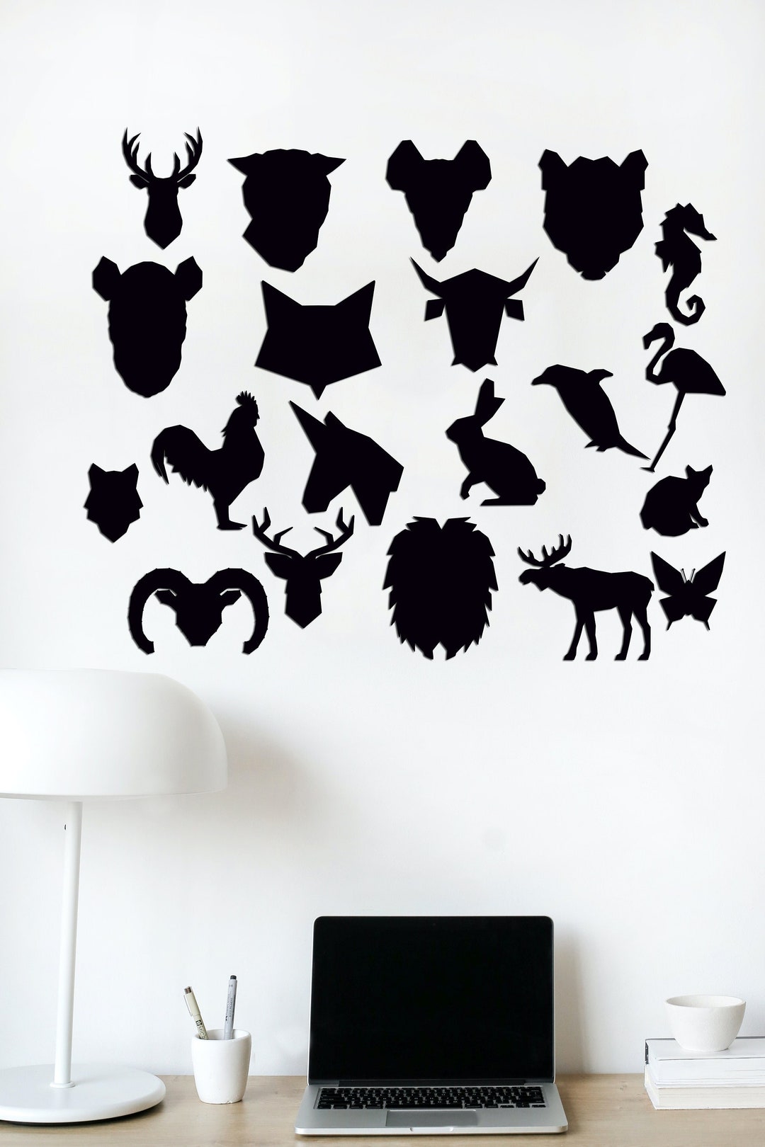 Animals Packet Svg Cut Svg Dxf File Wall Sticker Pdf Silhouette ...