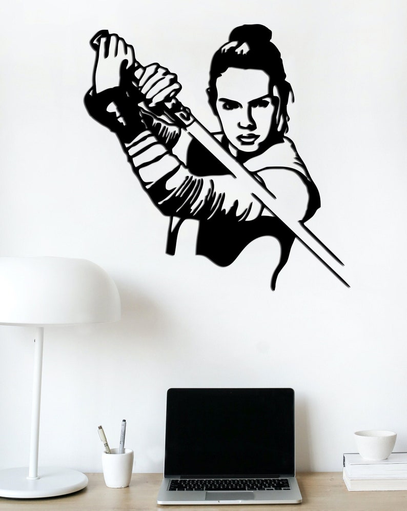 Rey Svg, Star Wars, the Mandalorian Cut Svg Dxf File Wall Sticker Pdf ...