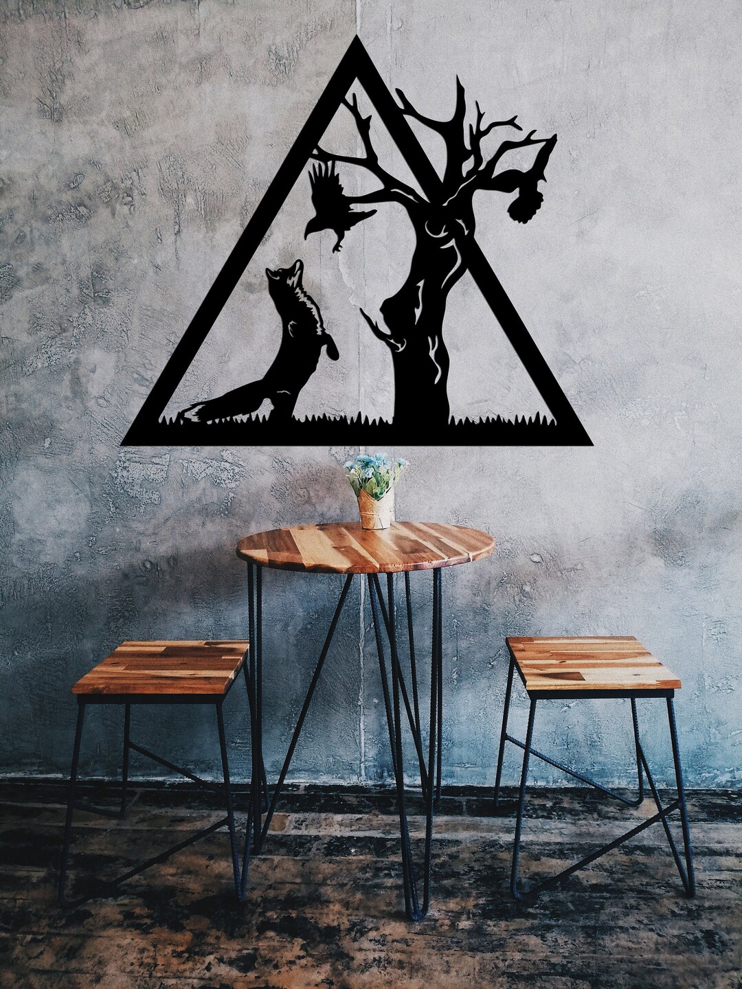 Lobo y águila corte svg dxf archivo pared pegatina pdf silueta ...