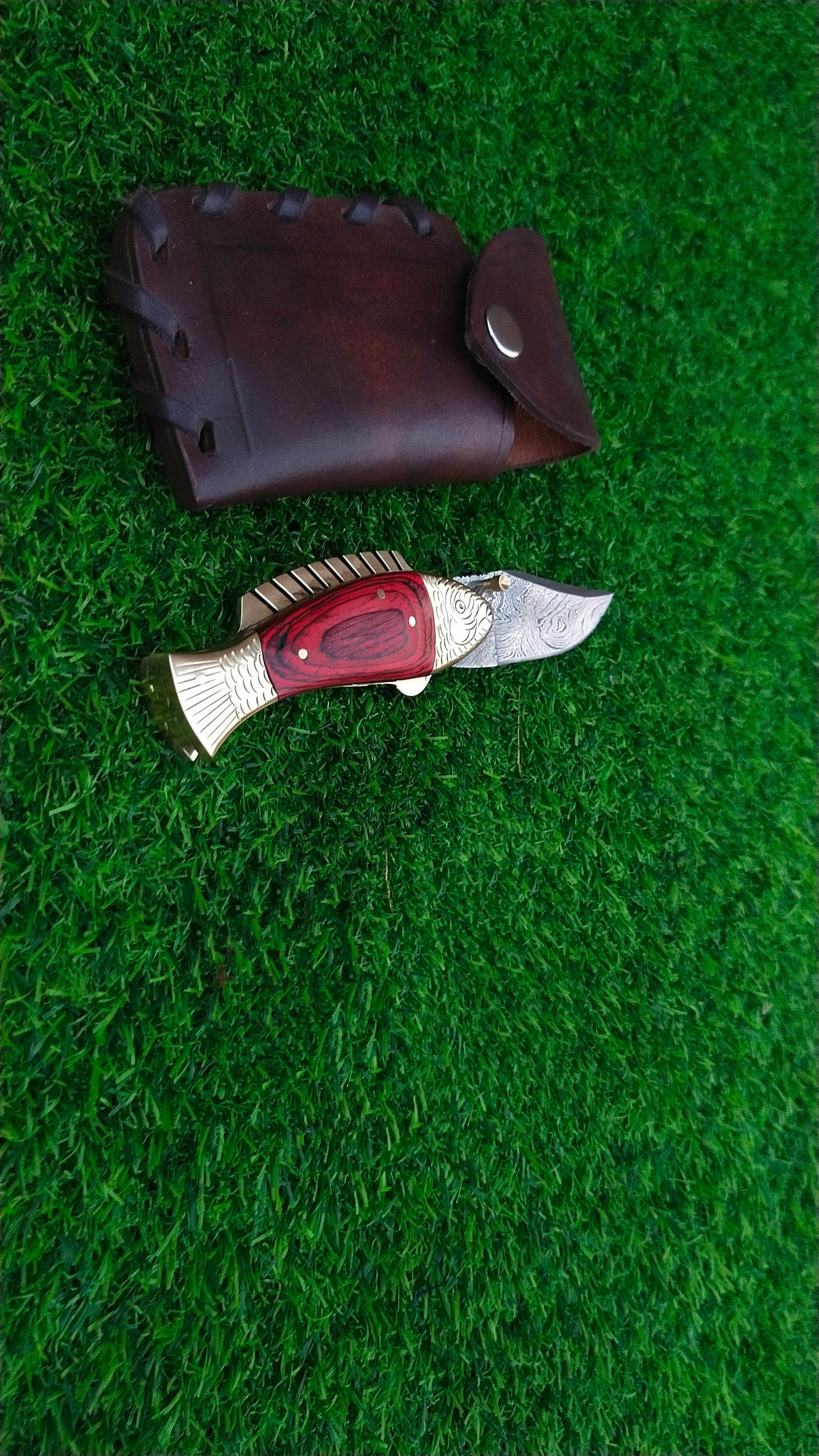 Custom Handmade Fish Folding Knife, Pocket Knife, Best Gift Knife ...