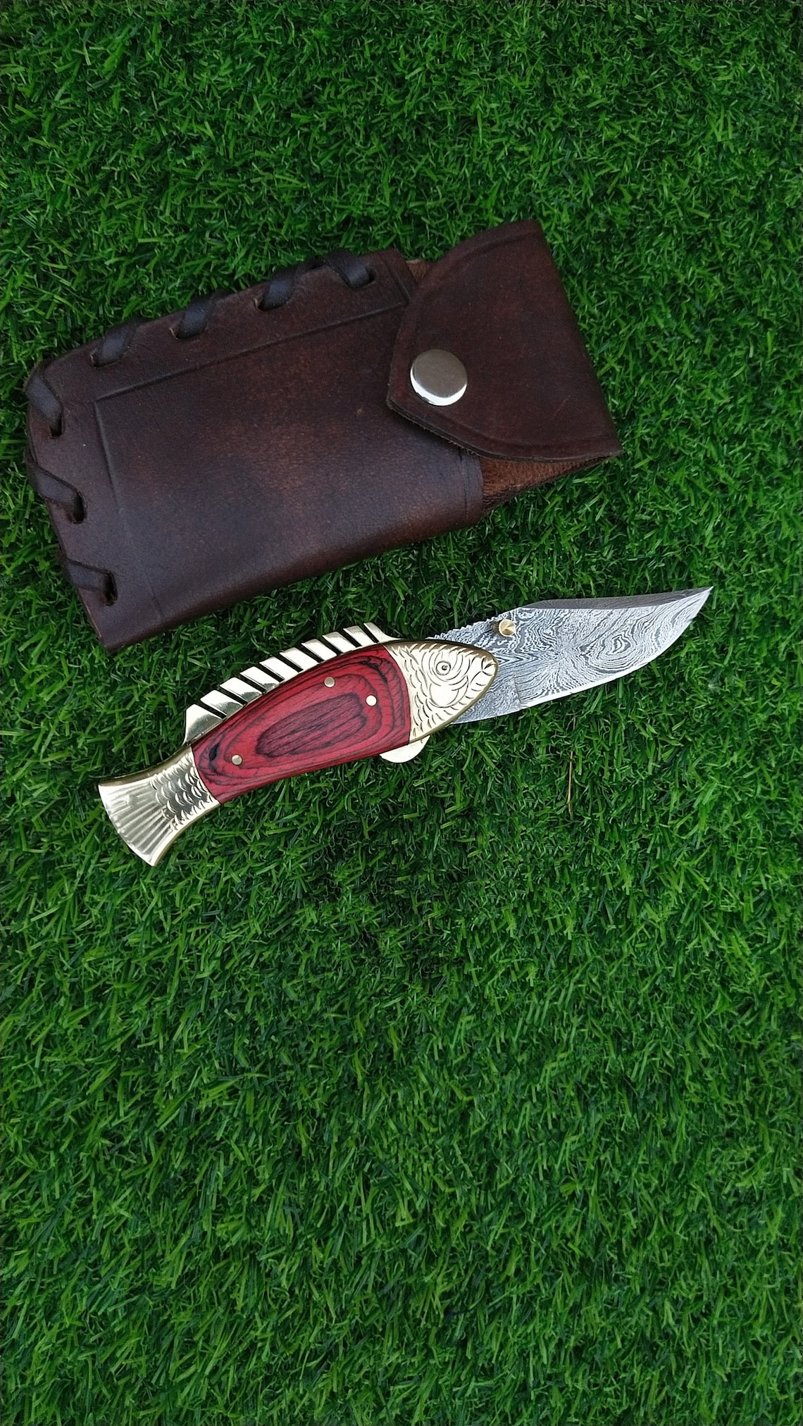 Custom Handmade Fish Folding Knife, Pocket Knife, Best Gift Knife ...