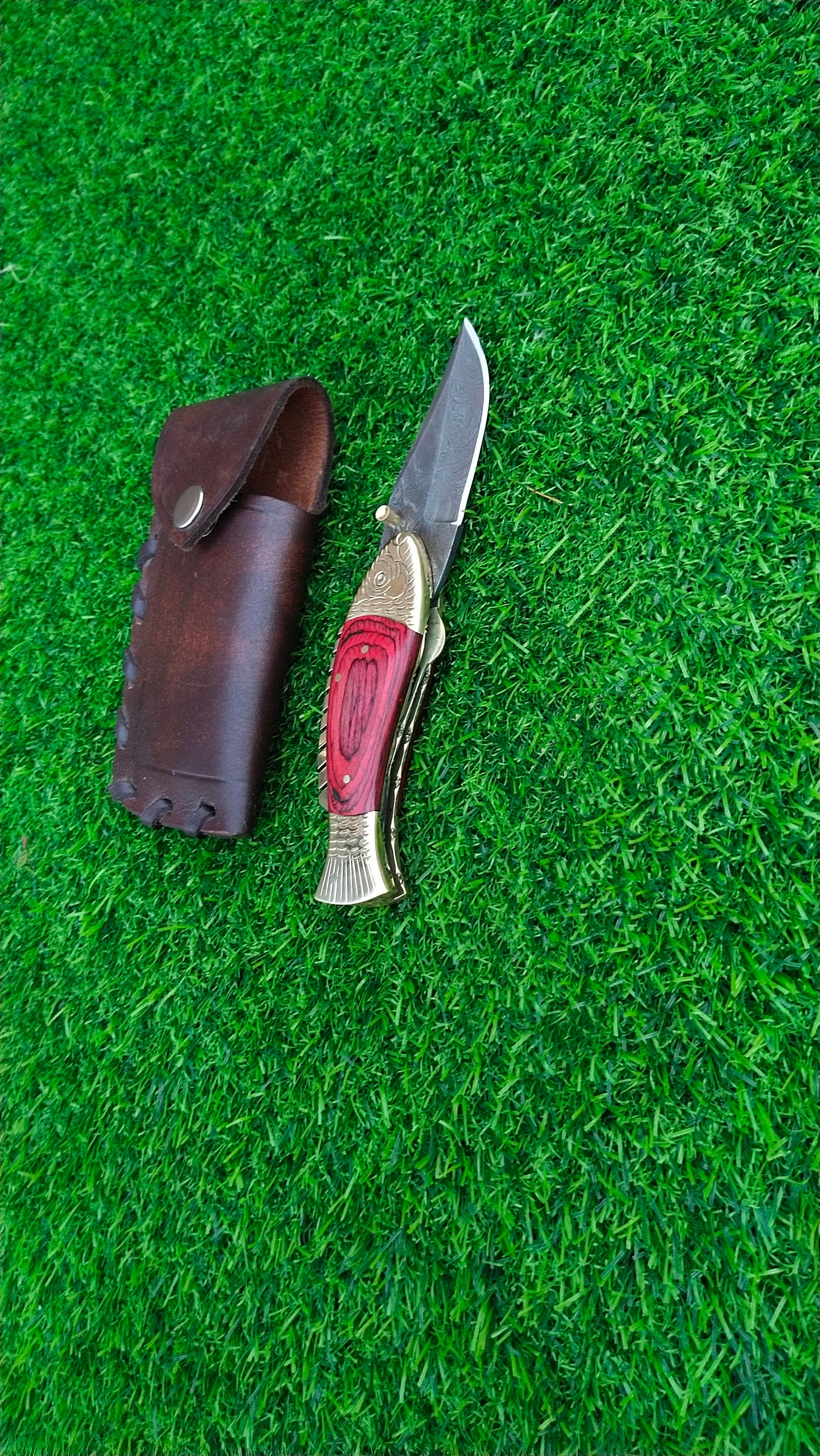 Custom Handmade Fish Folding Knife, Pocket Knife, Best Gift Knife ...