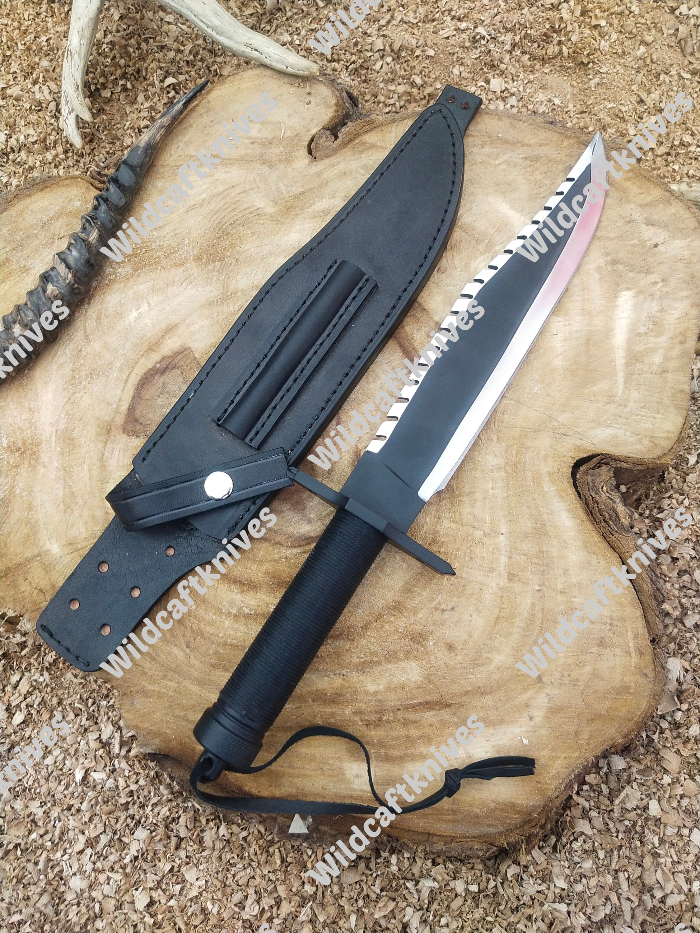 Custom Handmade Rambo First Blood Part 2 Replica Bowie Knife Movie ...
