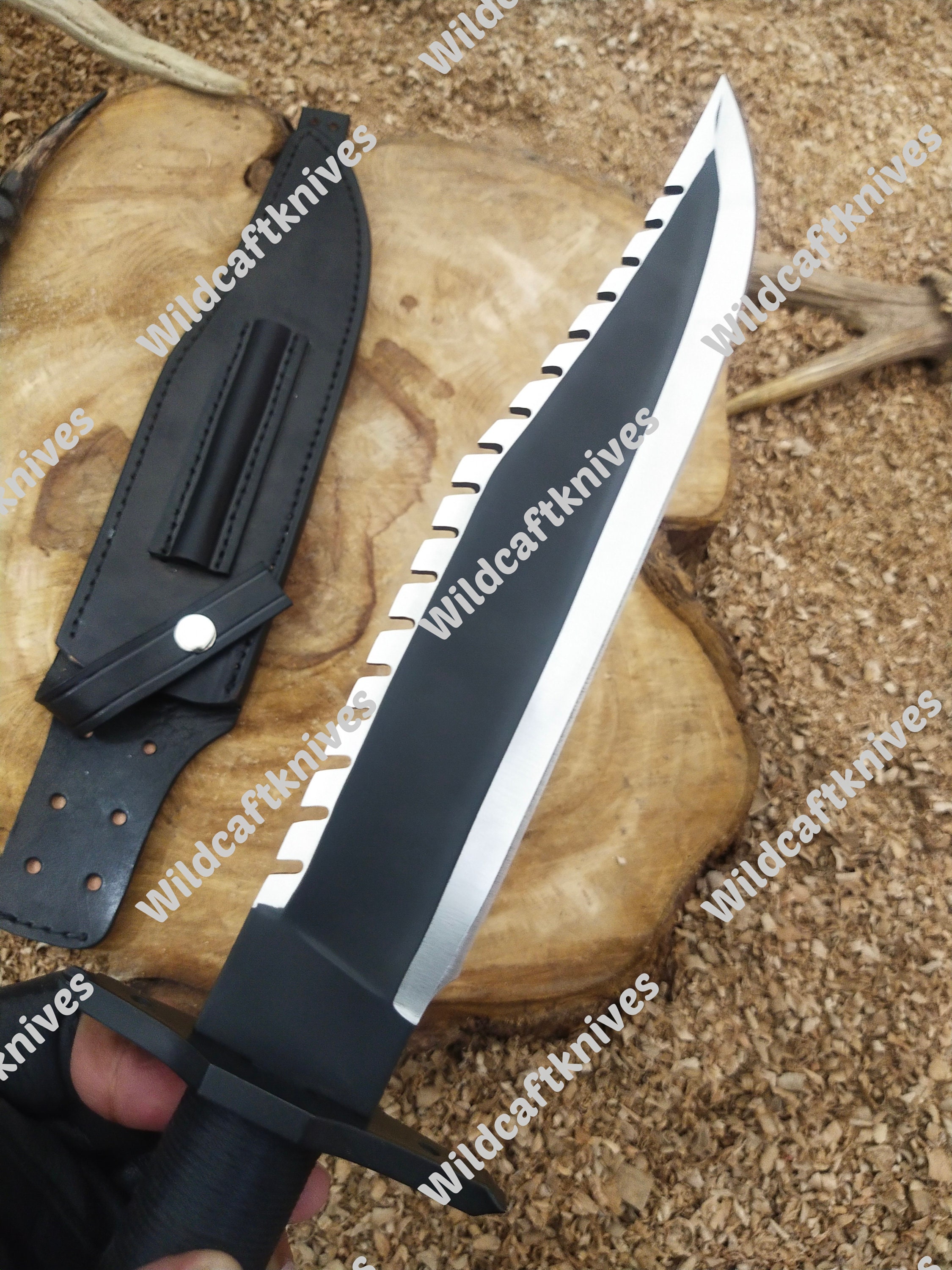 Custom Handmade Rambo First Blood Part 2 Replica Bowie Knife Movie ...