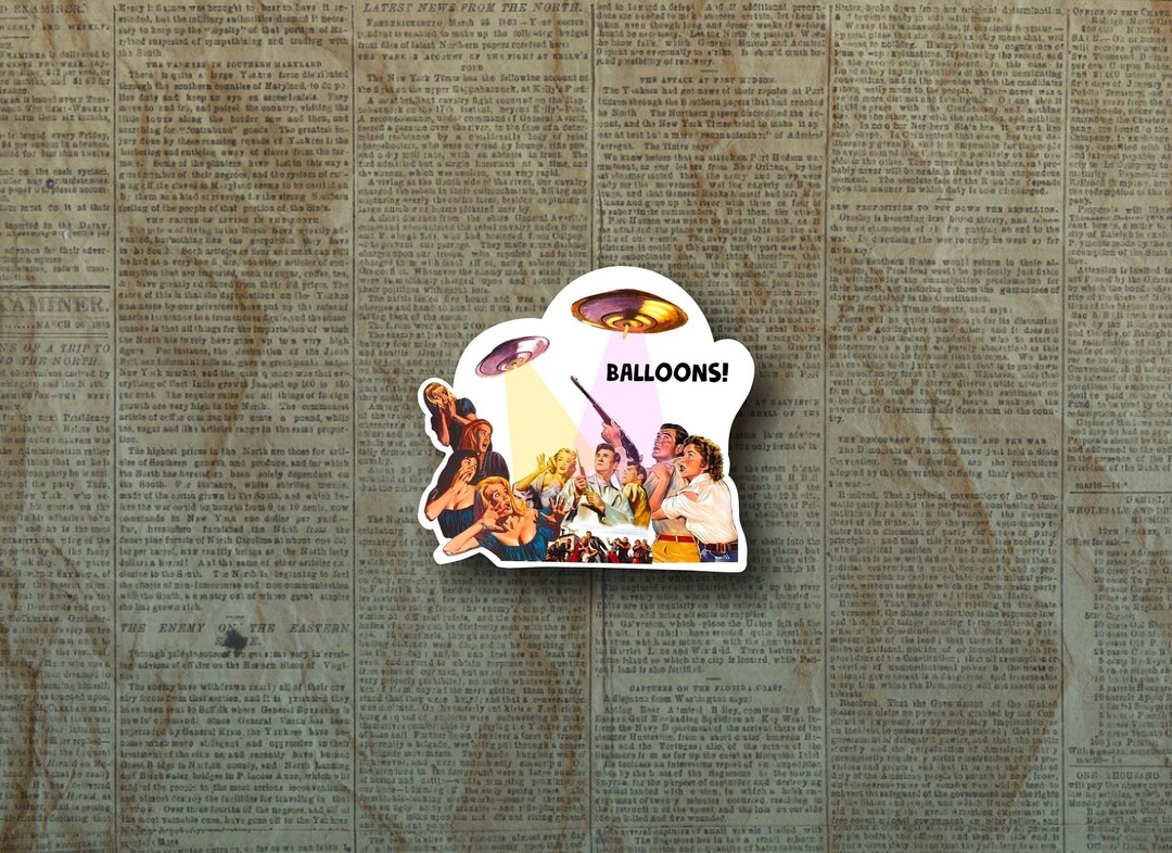 Ufo Sticker Alien Sticker Funny Alien Sticker Funny Ufo Funny Gift