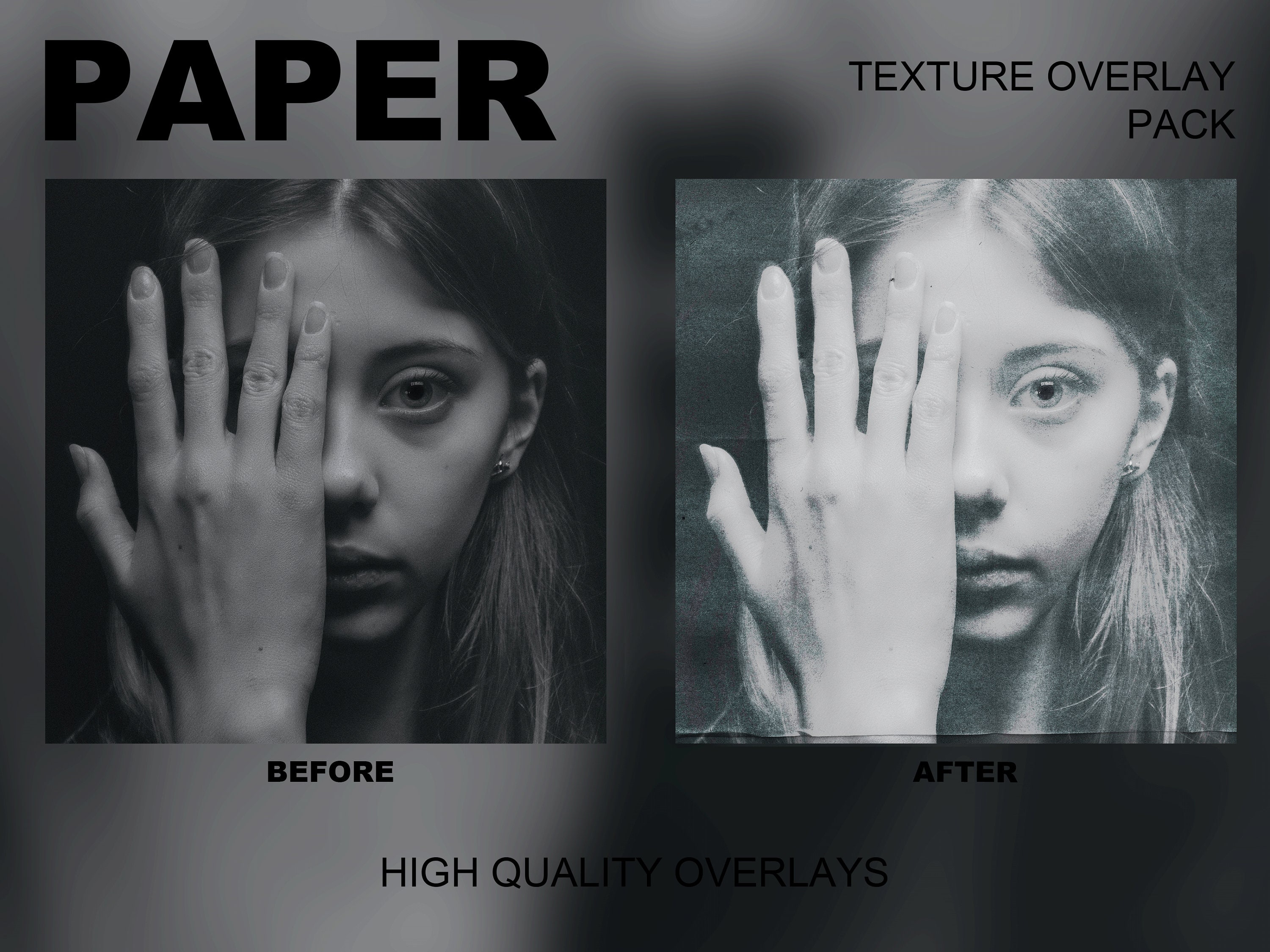 12 PAPER TEXTURE OVERLAYS, Photoshop Texture Pack, Photo Overlays ...