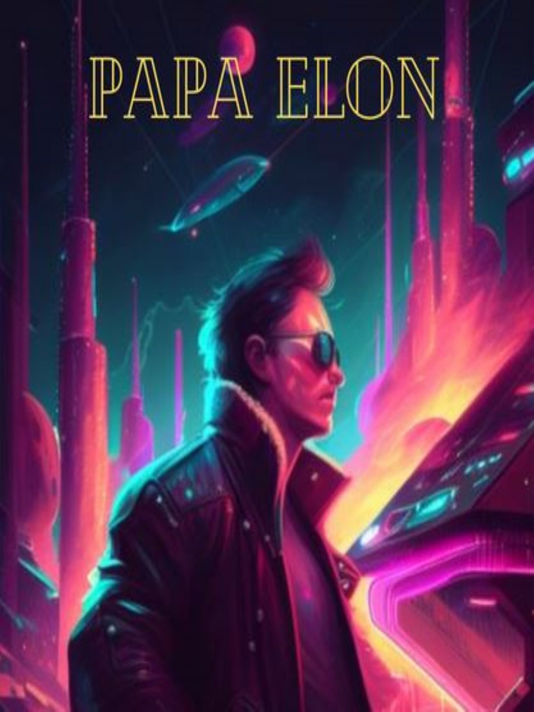 Crypto Metaverse Elon Musk Digital Print Neon - Etsy