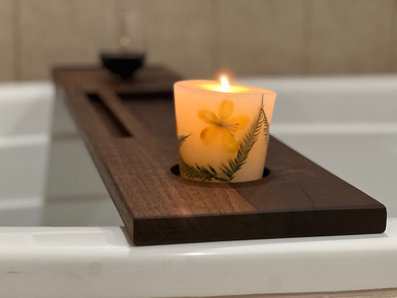 Walnut Bath Caddy - Etsy