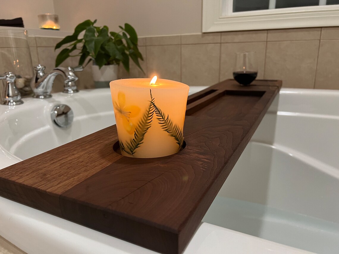 Walnut Bath Caddy - Etsy