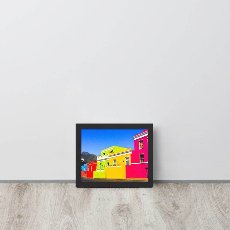 Wood Framed Photo of Bo-kaap. 10x8 Digital Photo. Digital Paper Poster ...