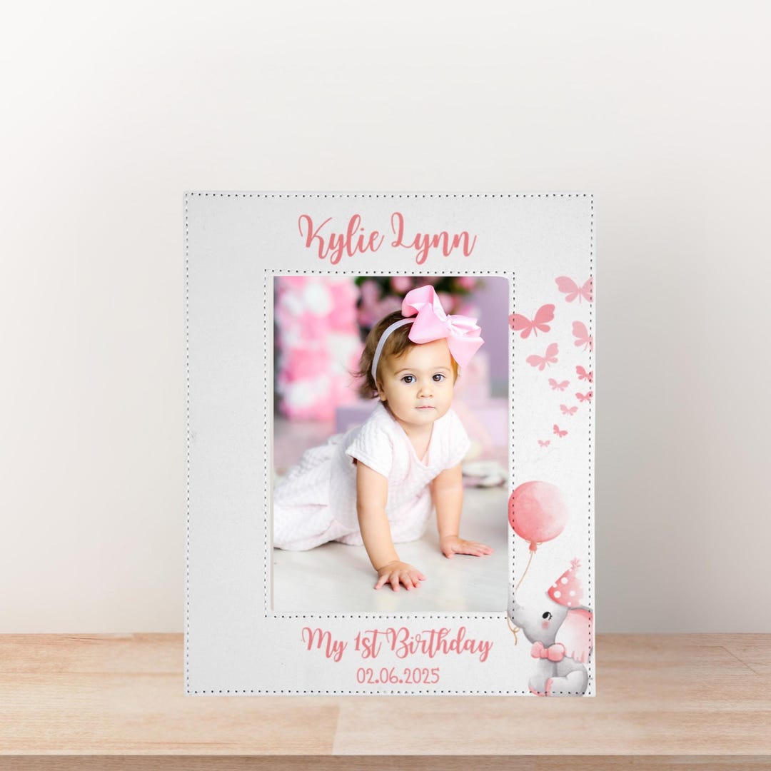 Baby Elephant 1st Birthday Picture Frame: Custom Keepsake - Etsy